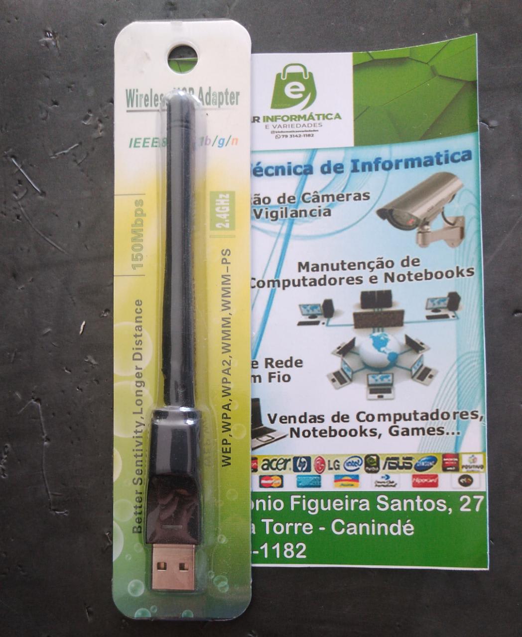 Adaptador Usb Receptor Wifi 150mbps Ralink MT7601 Com Antena/Placa Rede ...