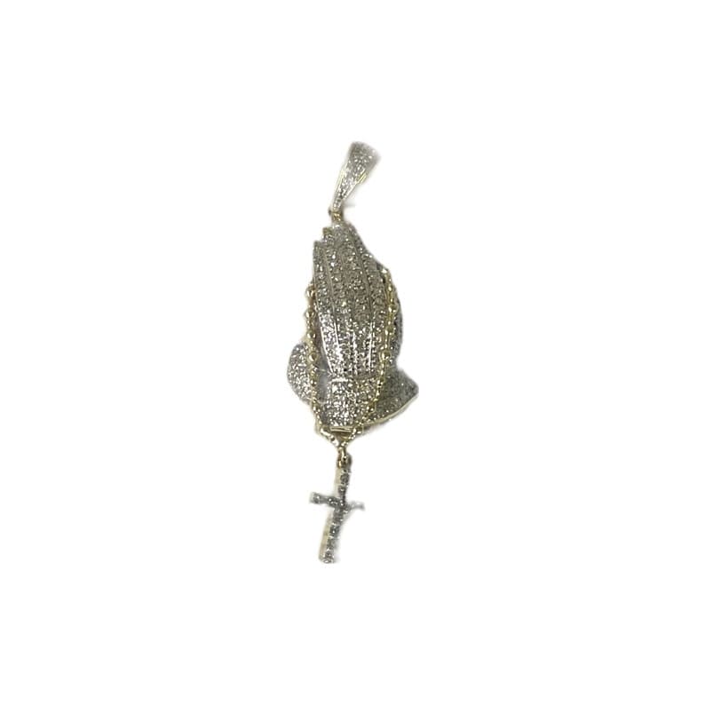Diamond Praying Hands Pendant - Pendants - DBD Custom Jewelry ...