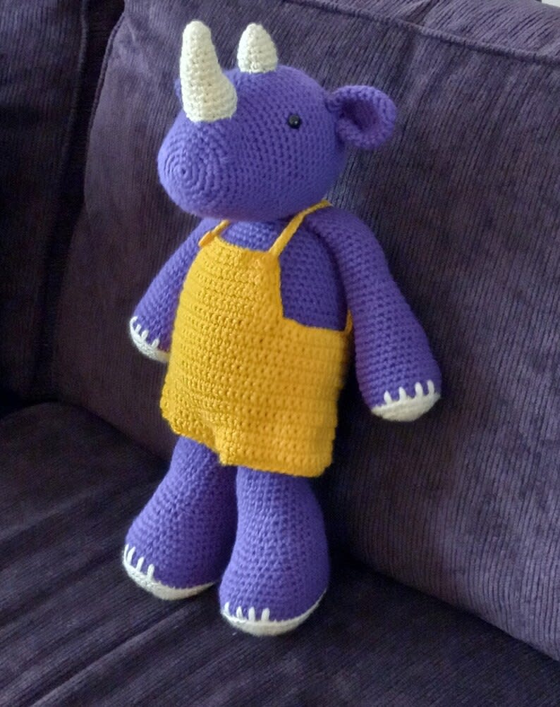 Rhino with Overalls - Wild Animals Amigurumi - Crochet Arts by Gina ...