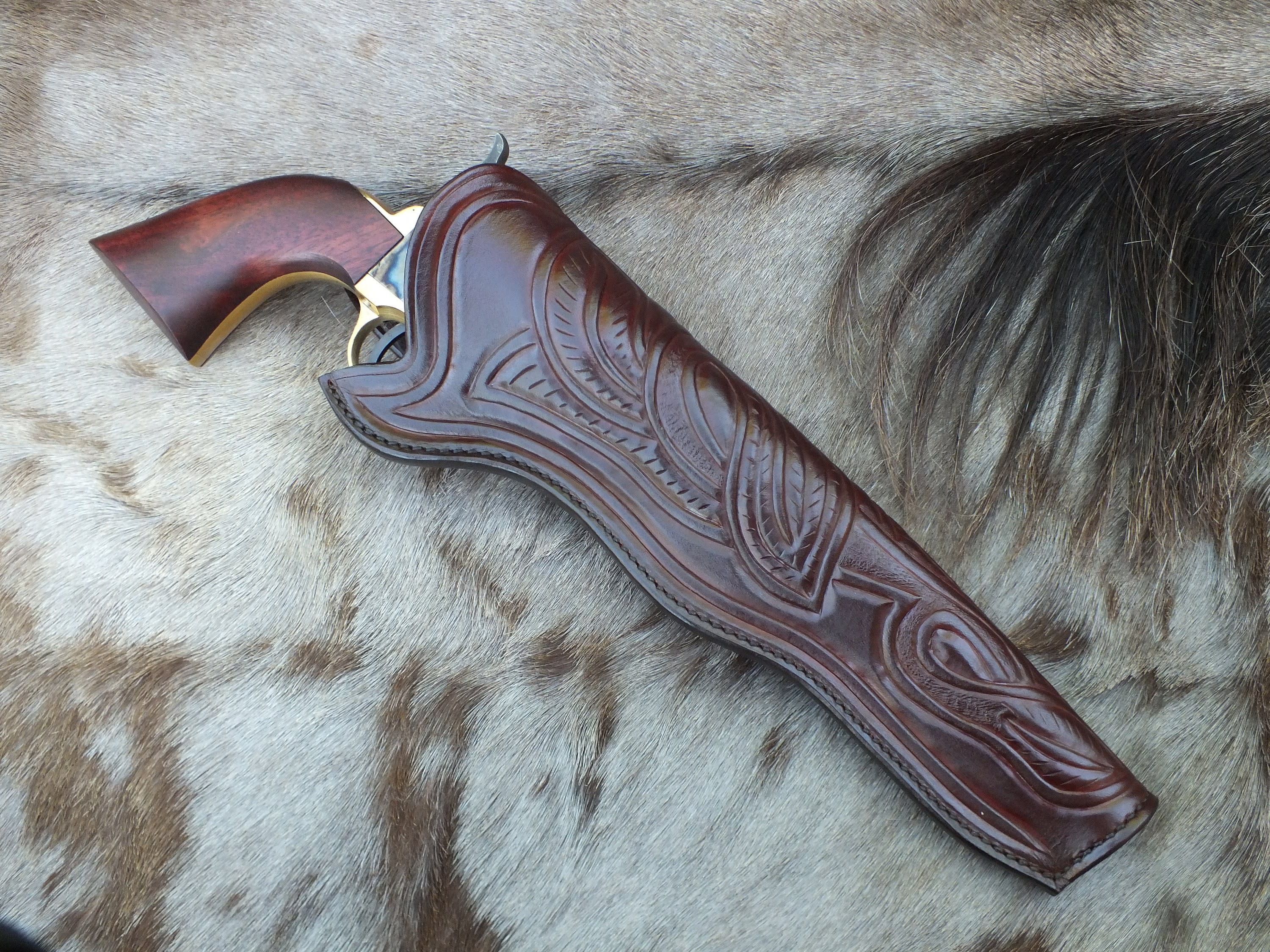 Forty-Niner (Slim Jim, California) Holster, Made to Fit Colt Army, Brown.