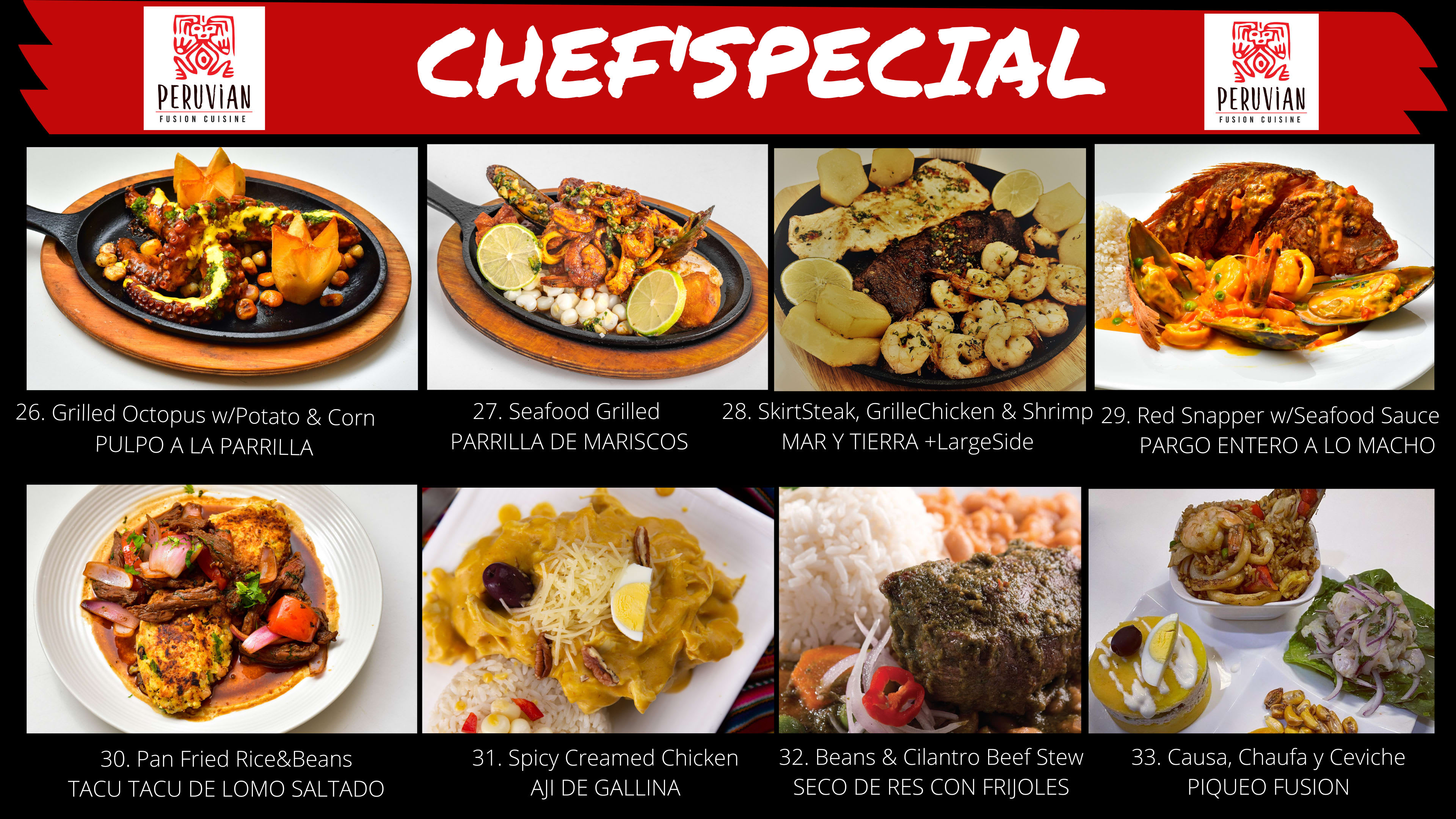 Chef'Special - Chef 'Specials - Ceviche 101| Peruvian Restaurant in Miami