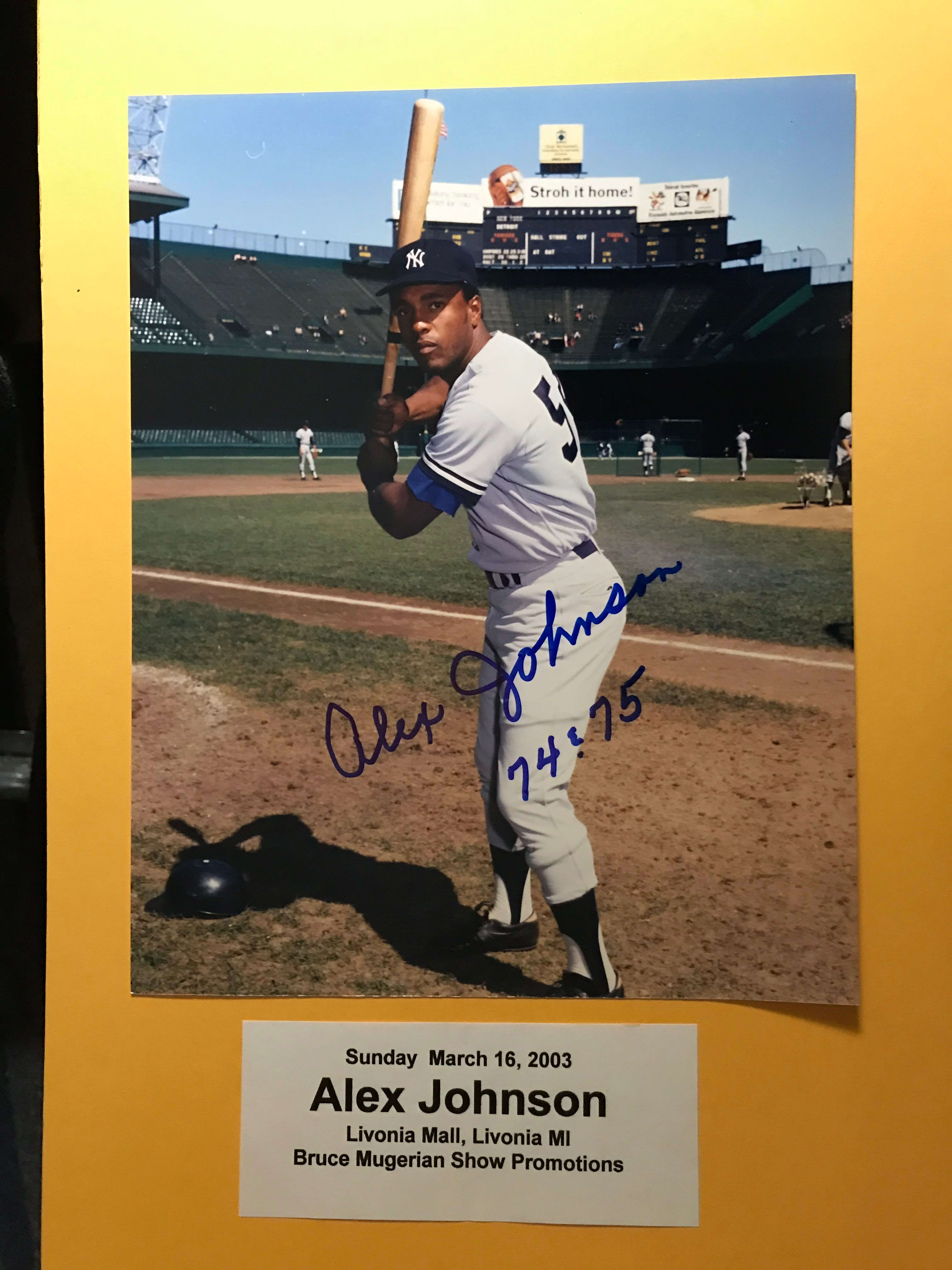 ALEX JOHNSON - New York Yankees Autographed Photos - This Old Glove ...