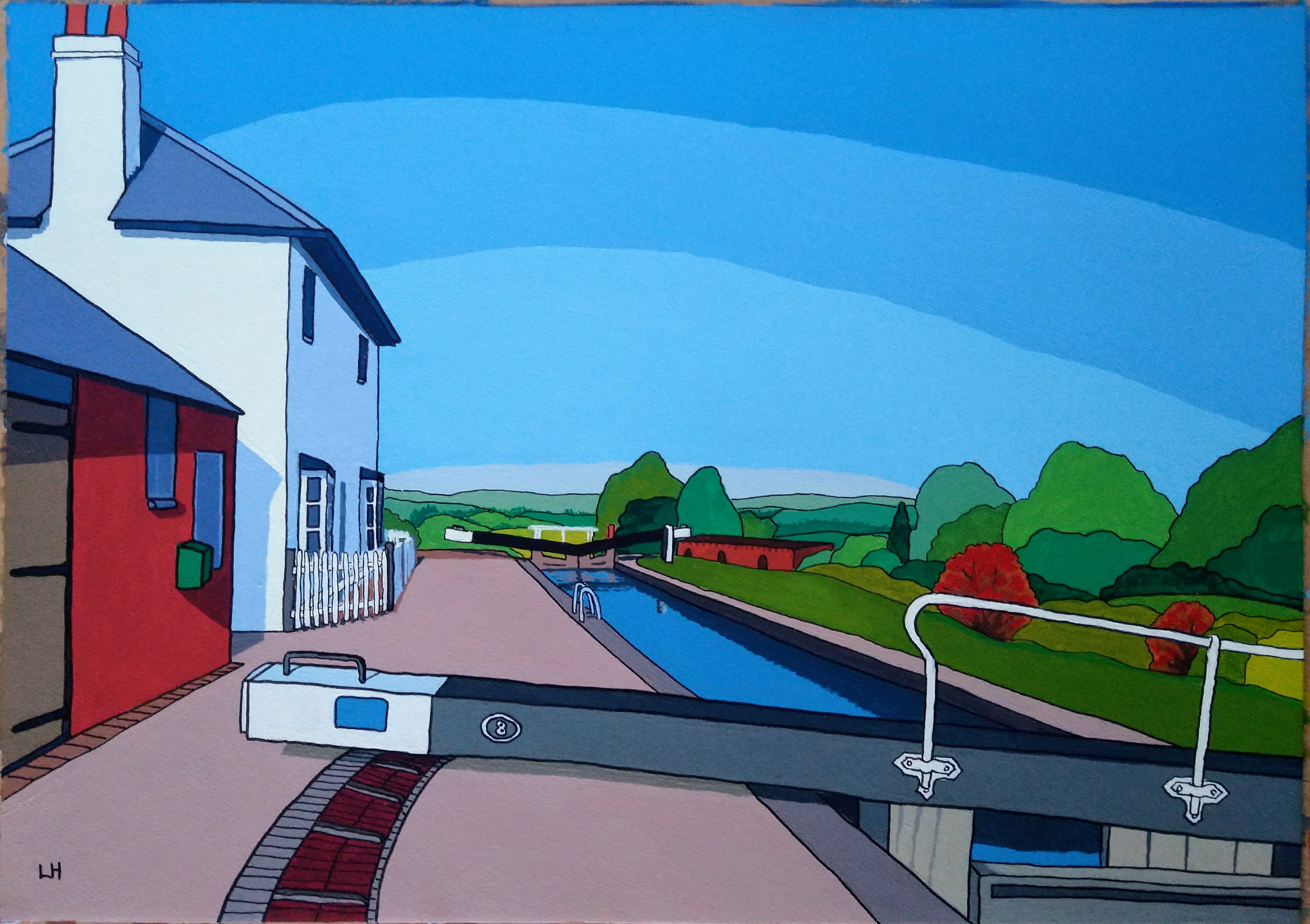 Foxton Top Lock - Original Paintings - Liz Hadley Art | Local Artist in ...