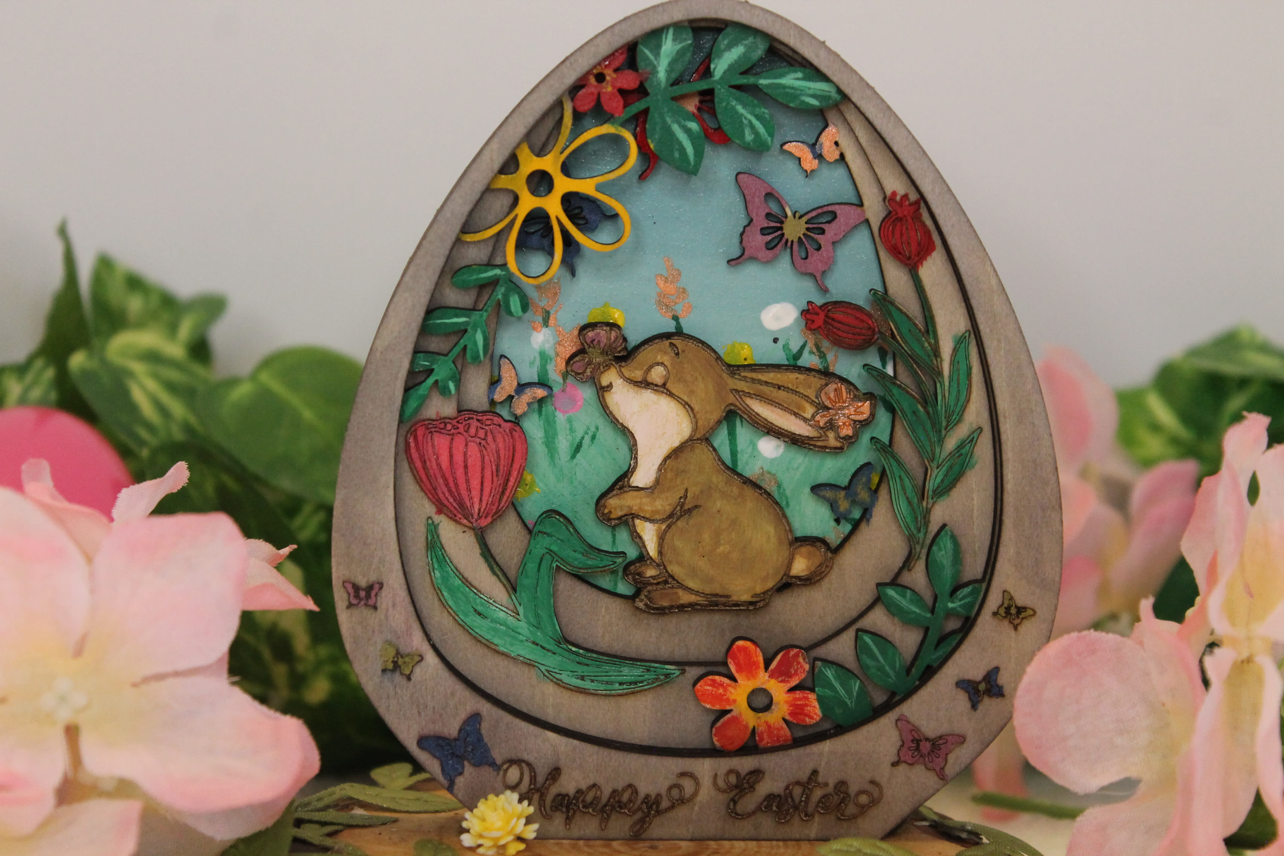 Easter Bunny 3D Display Fig 2 - Easter - Piddle Craft | Unique ...