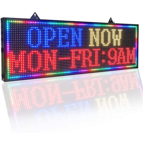 LED Full Color Scrolling Advertisement Display Banner (Indoor – 40″ x 14″)