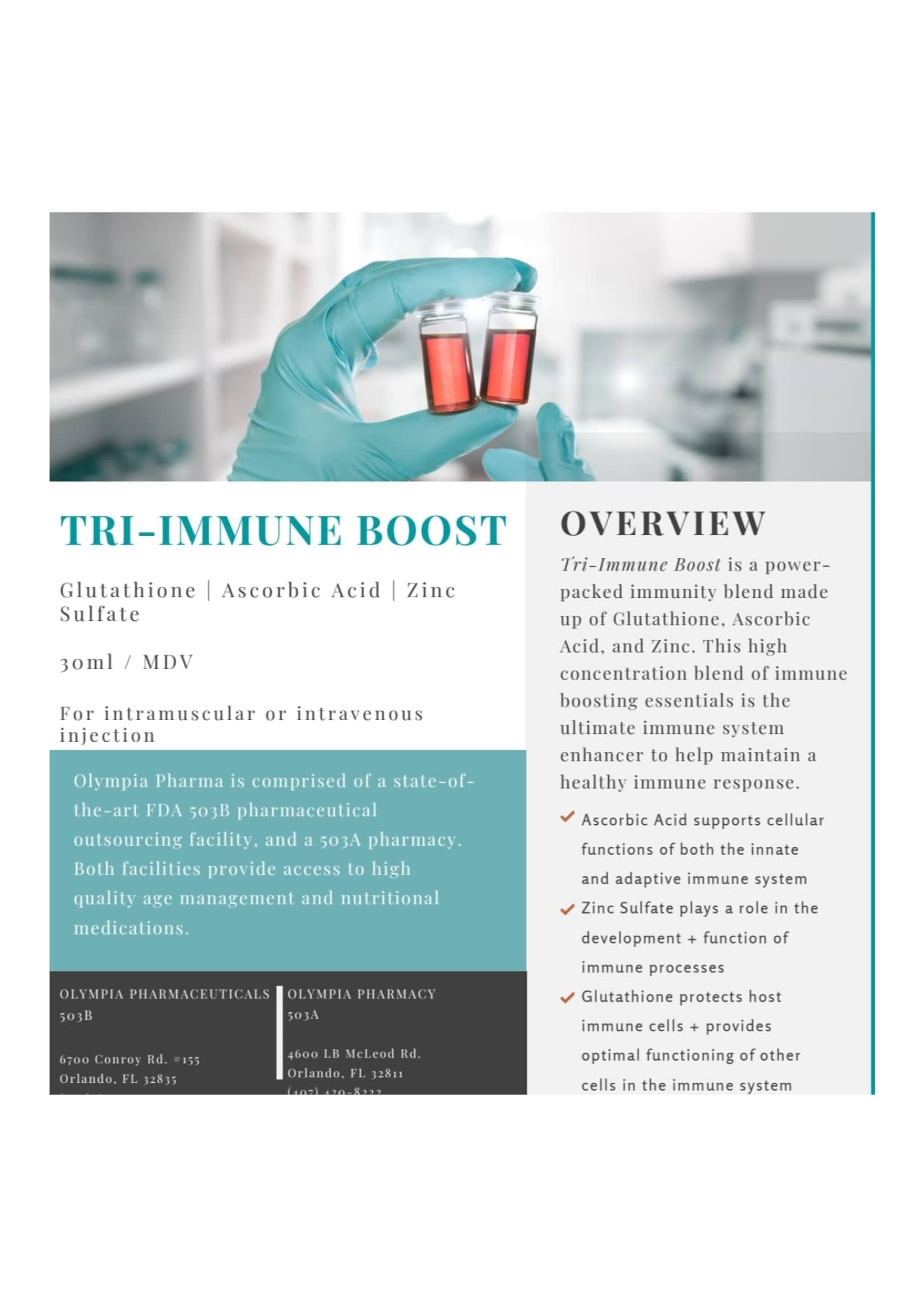 Tri-Immune | 1-count - Vitamin & Lipotropic Injections - Luxe Medical ...