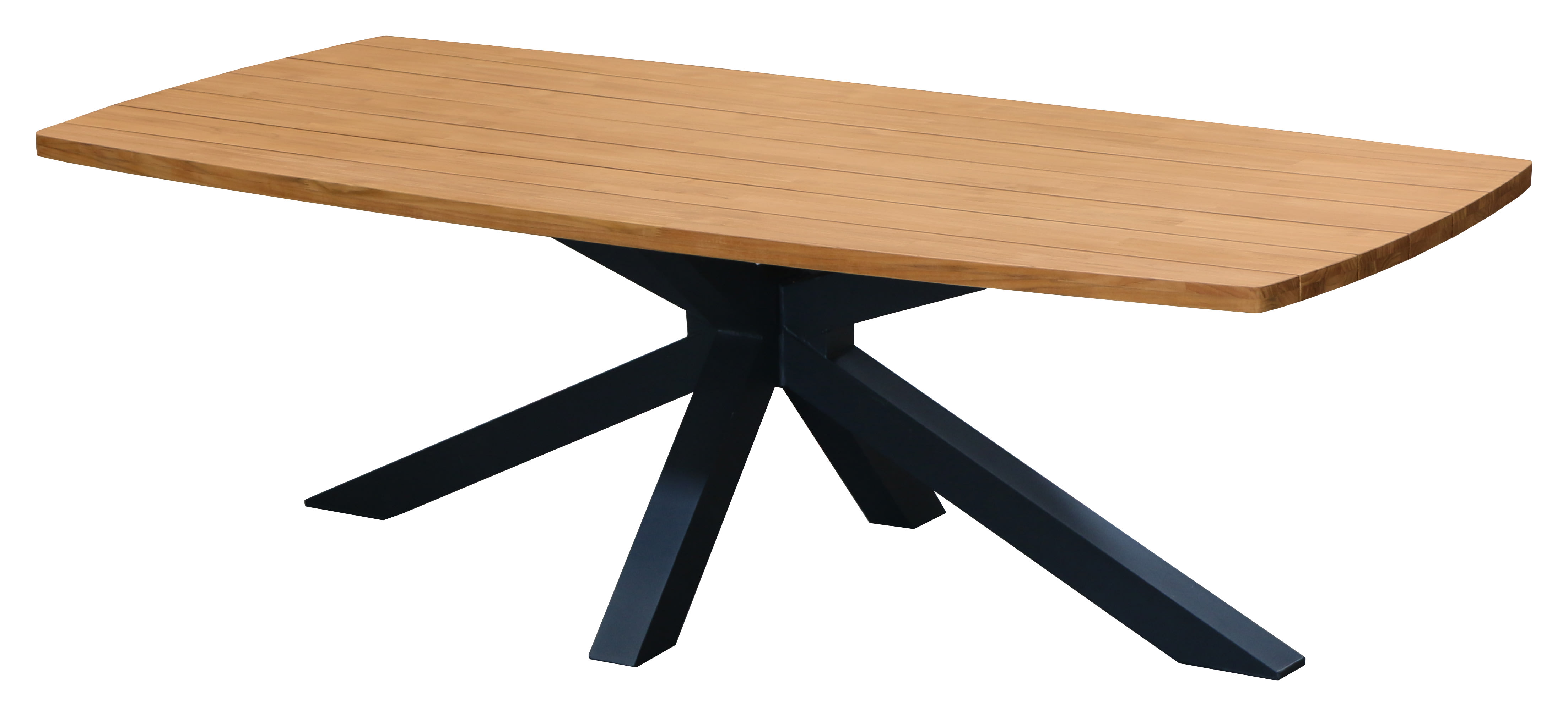 Dining table, rectangle, FSC 100% teak wood combined with heavy duty ...