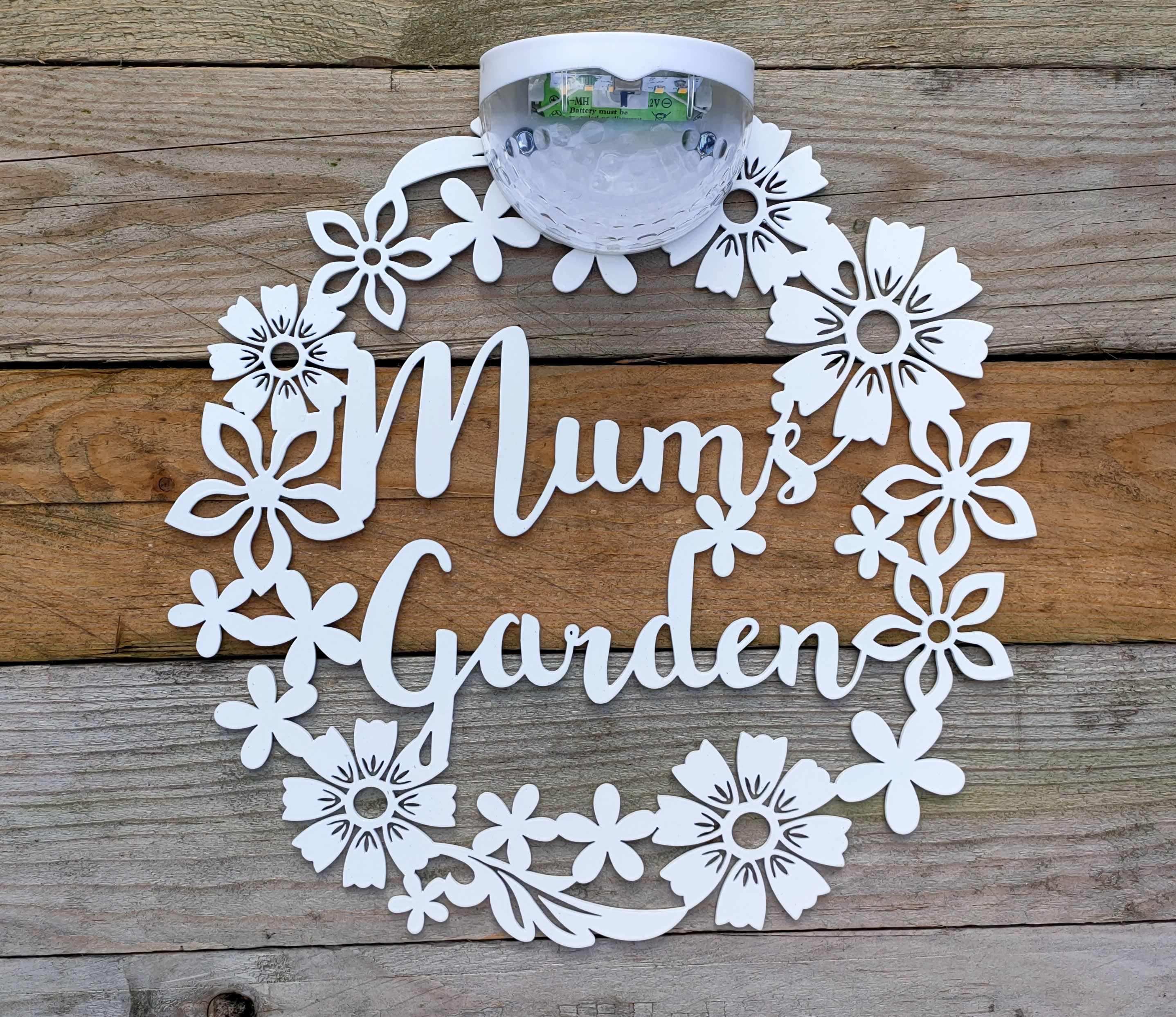 Mums Garden Solar Sign - Featured Items - Metal Moo | Laser-Cut Metal ...