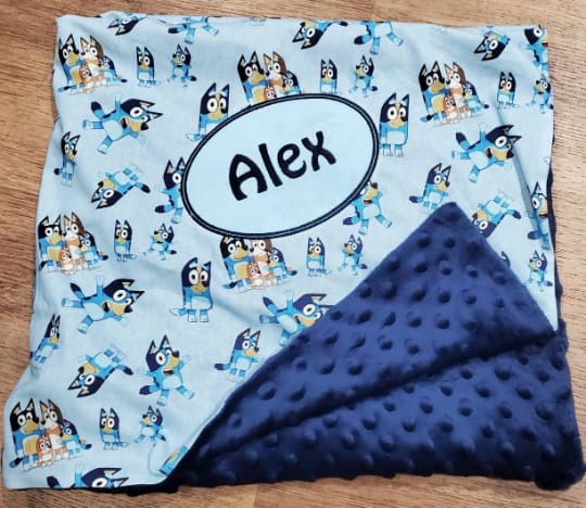 Blue Bluey - Blankets - KaTee's Bowtique & Custom Embroidery - Tampa ...