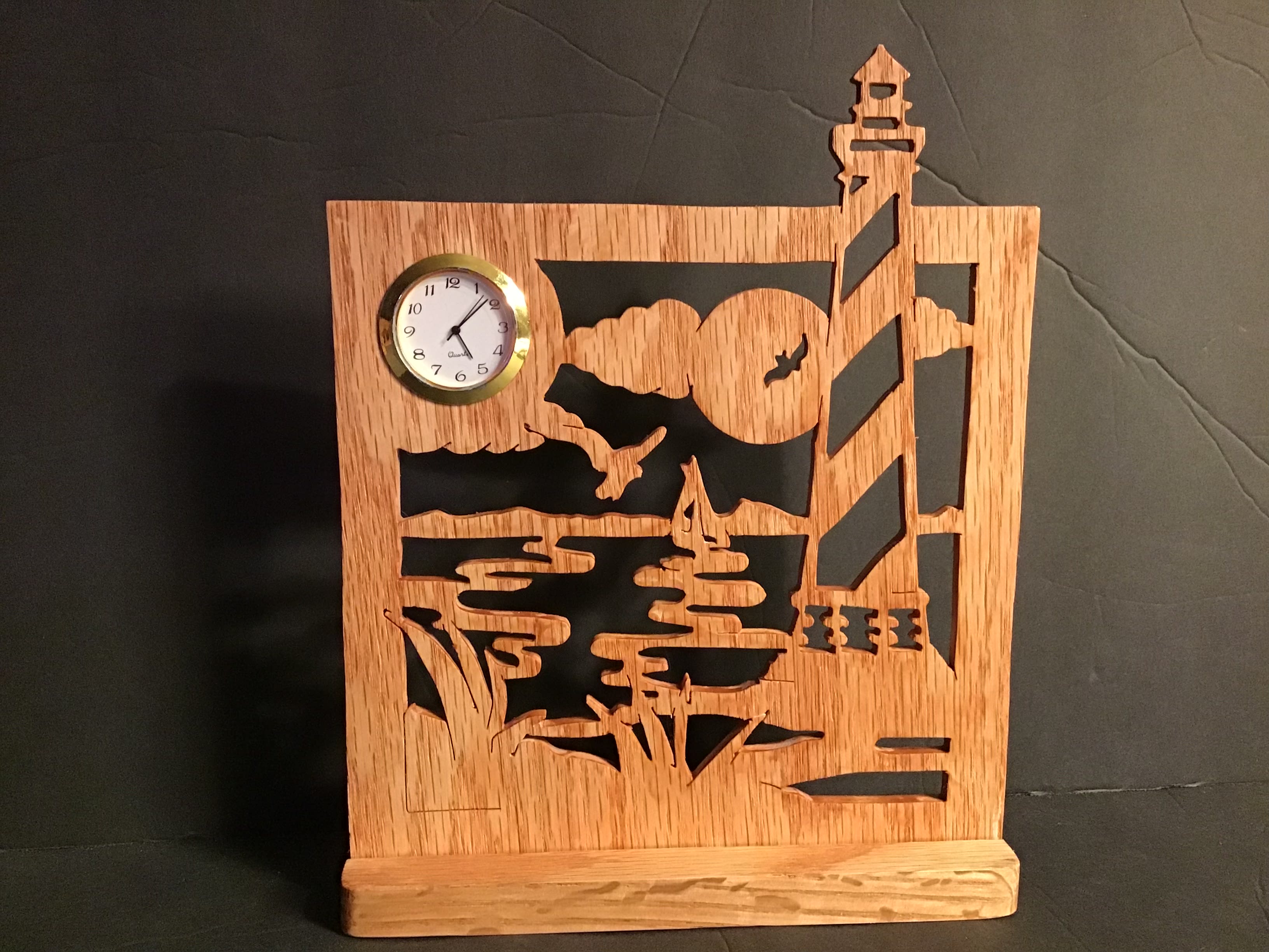 Shoreline Lighthouse Clock - Clocks - Barretts’ Unique Wooden Gifts ...
