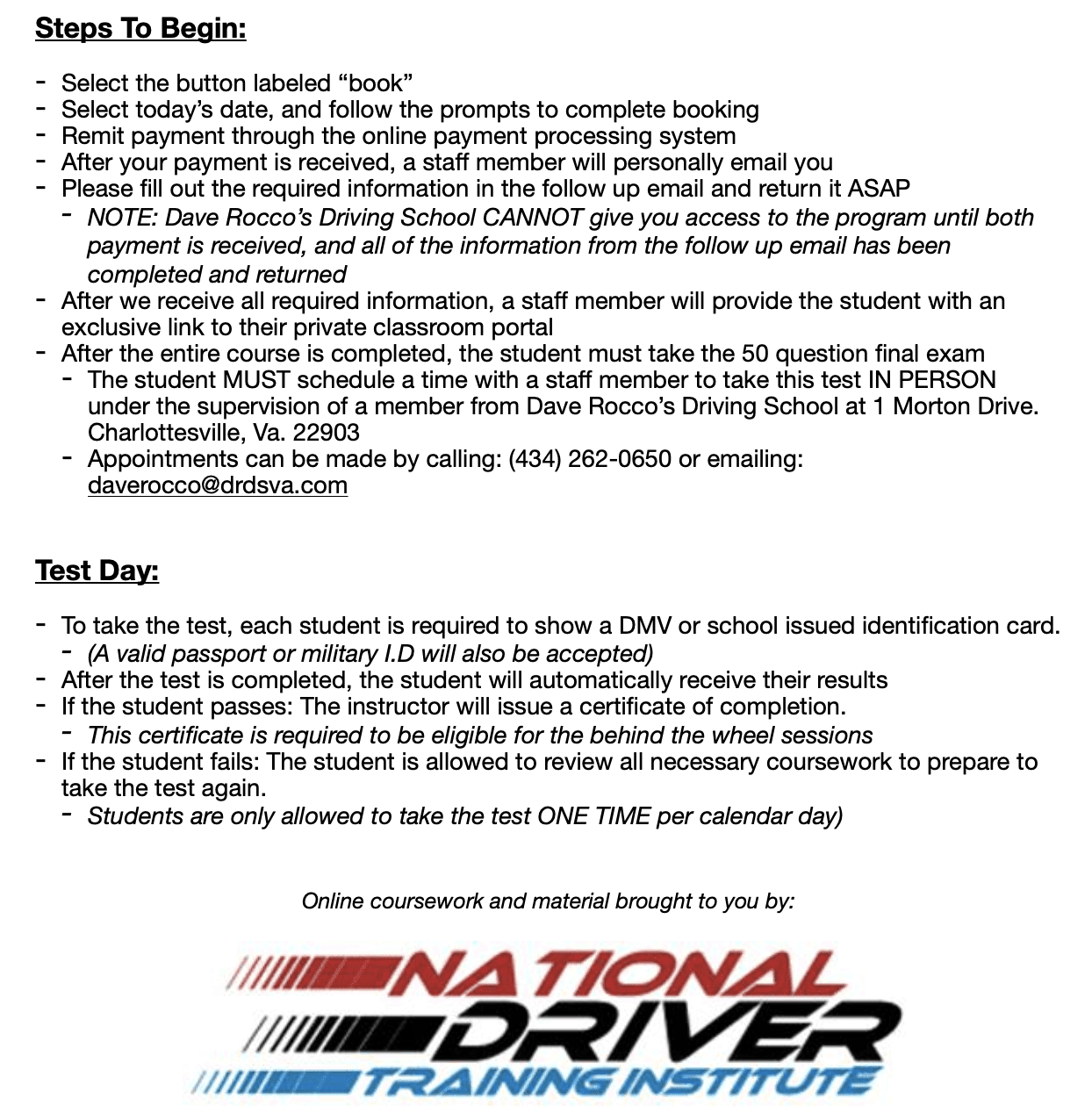 Online Teen Classroom Driving Education - Available Services - Dave ...