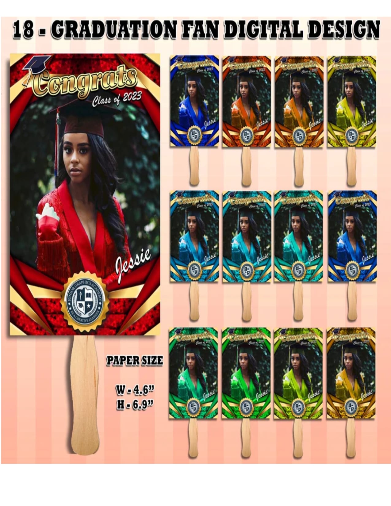 Grad Fan - Custom Graduation - It's Ur Tyme 2 Shine | Sublimation ...