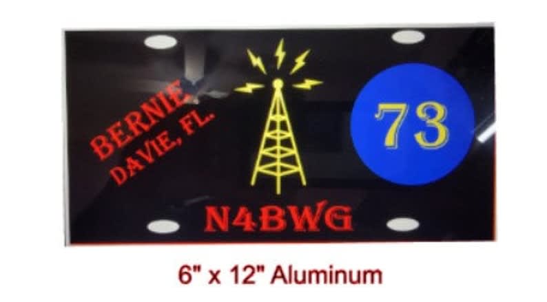 HAM RADIO Custom License Plate - License Plates - Paige's Sublimation ...