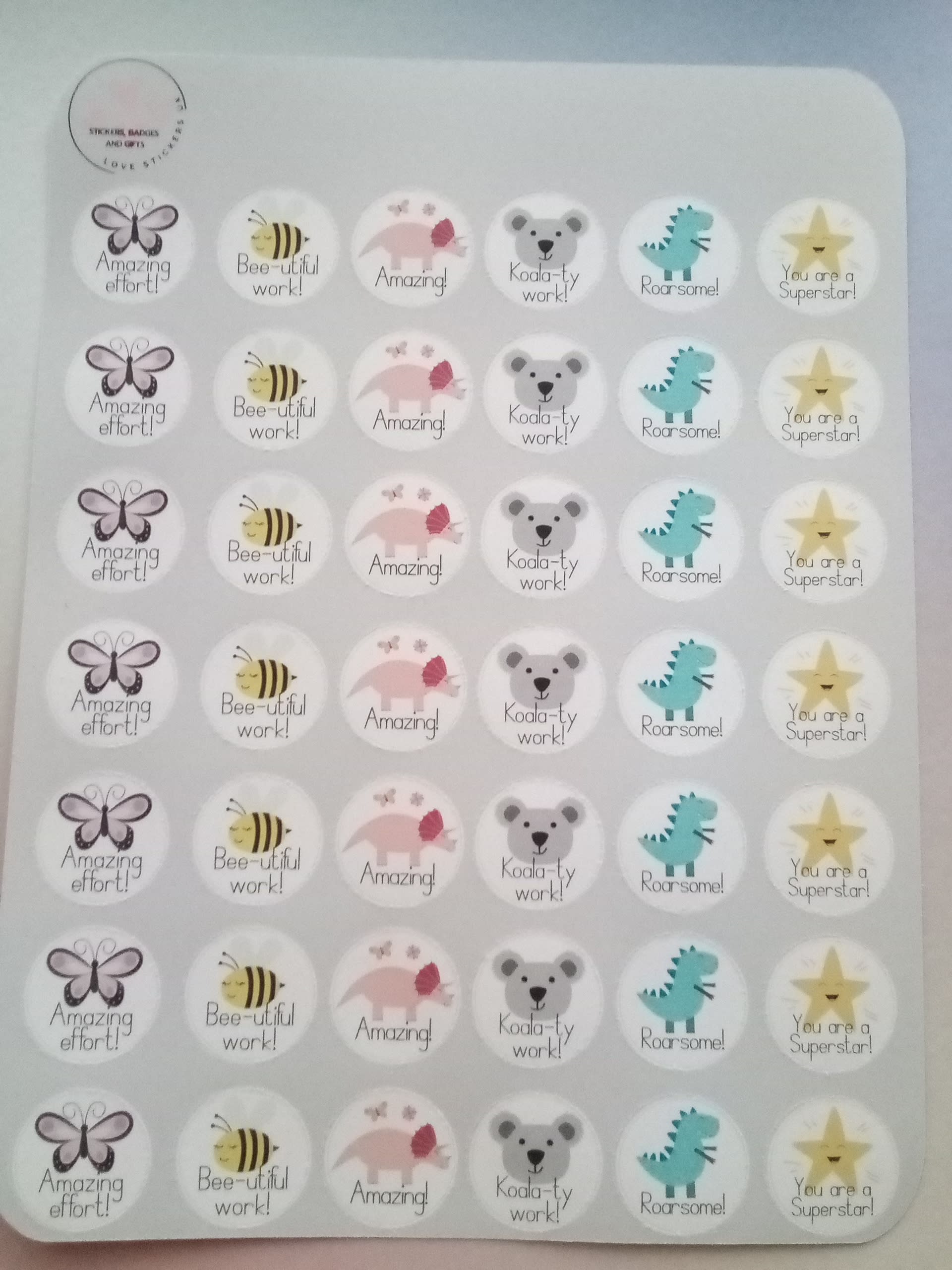 Children's Reward Stickers 01 - Sticker Packs - Love Stickers UK ...