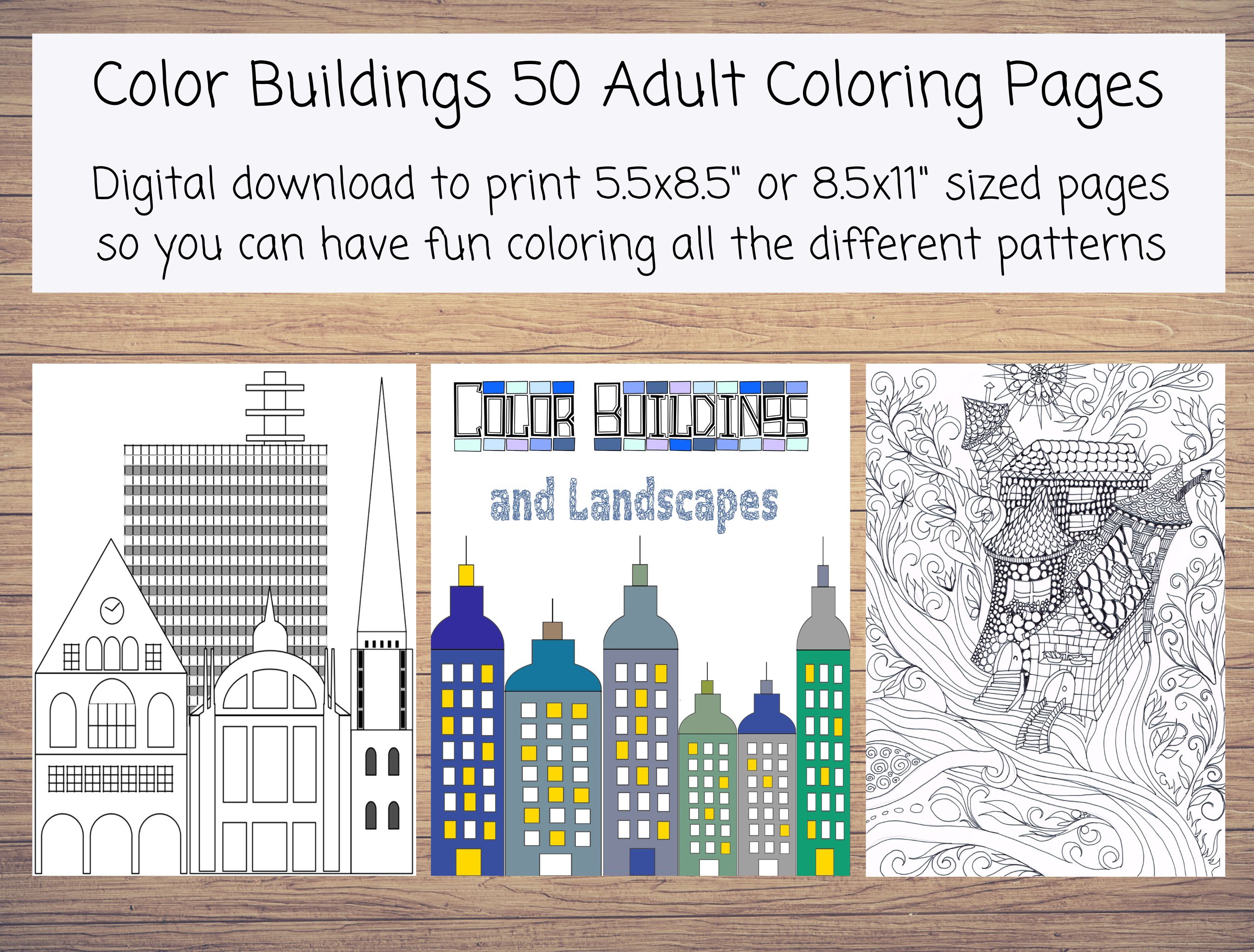 Coloring Buildings and Landscapes Pages - Coloring Pages - Tamara L ...