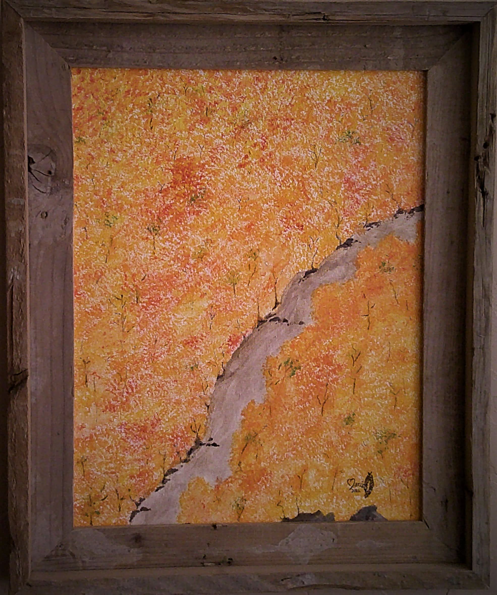 Chama Tree Line Along Dirt Road - Original Paintings - Maria Gropp's ...