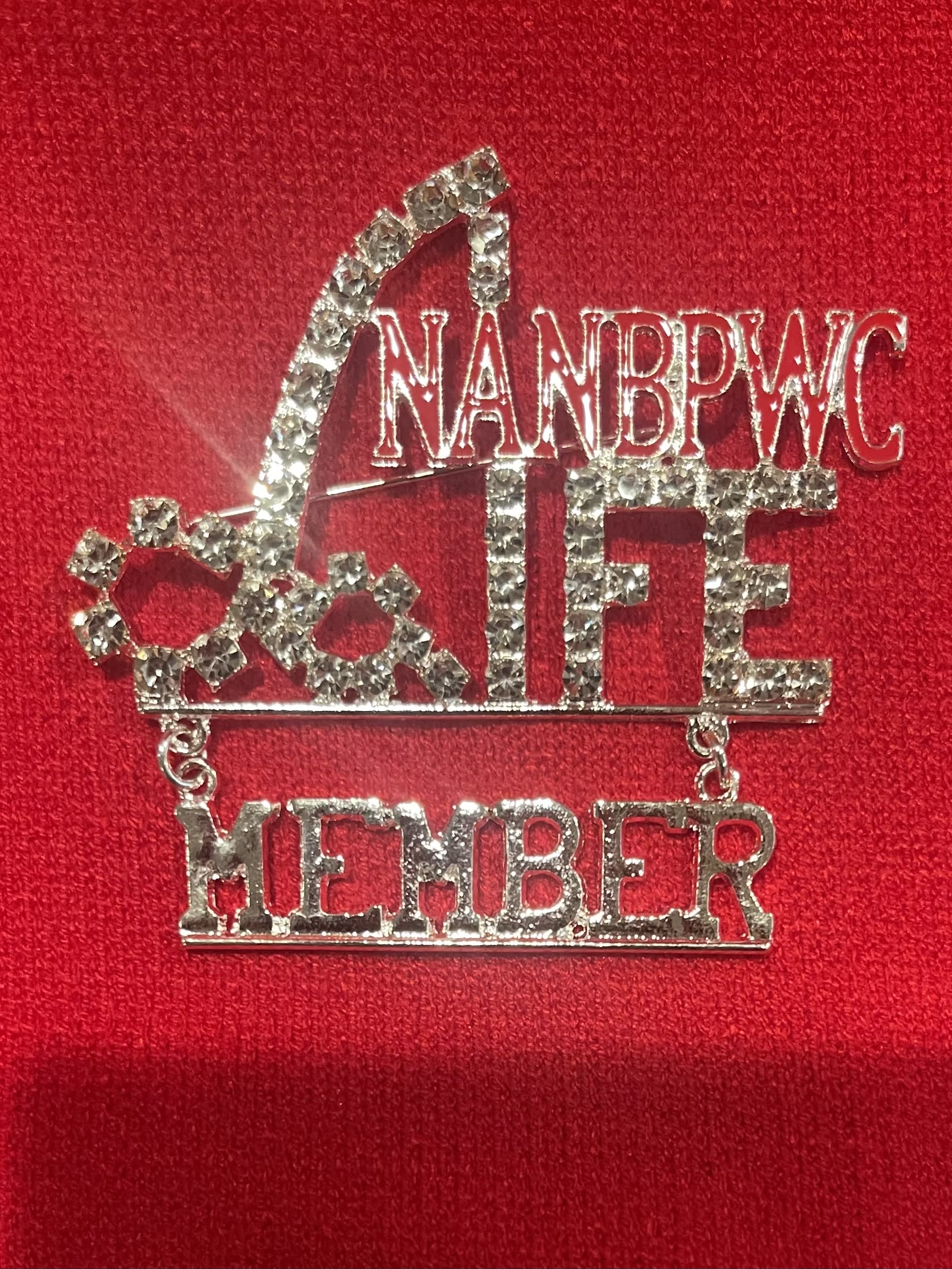 NANBPWC RHINESTONE LIFEMEMBER PIN - NANBPWC PARAPHERNALIA - Elegant ...