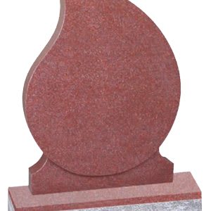 Dakota Red Granite “Teardrop” Monument (call for price & availability)