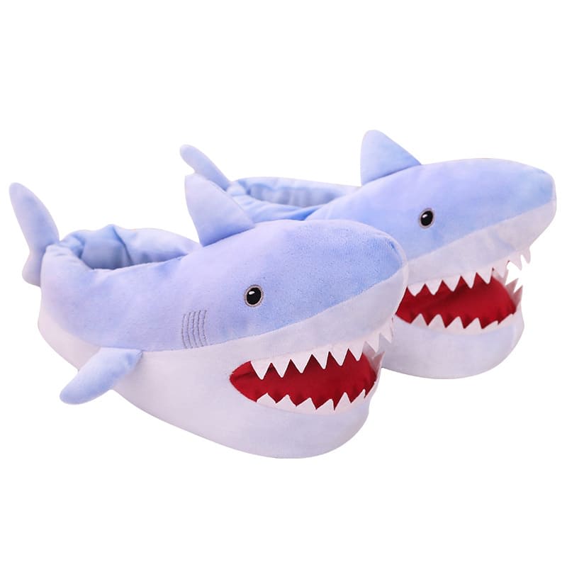 Cartoon Shark Slippers - Slippers - Tiny T-Rex | Dinosaur Apparel and More