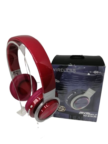 Wireless Headset BT636 with RGB - RED - HEADPHONES - Gadgets + Vapes ...