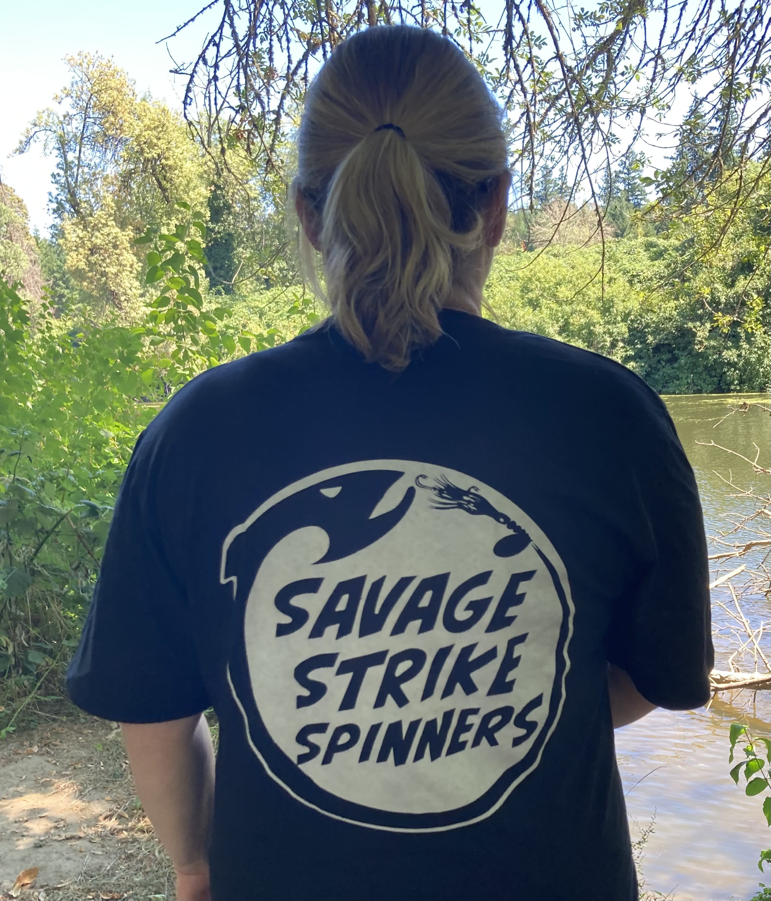 Heavyweight Short Sleeve Cotton T-Shirt - Black - White Logo - Savage Strike Clothing