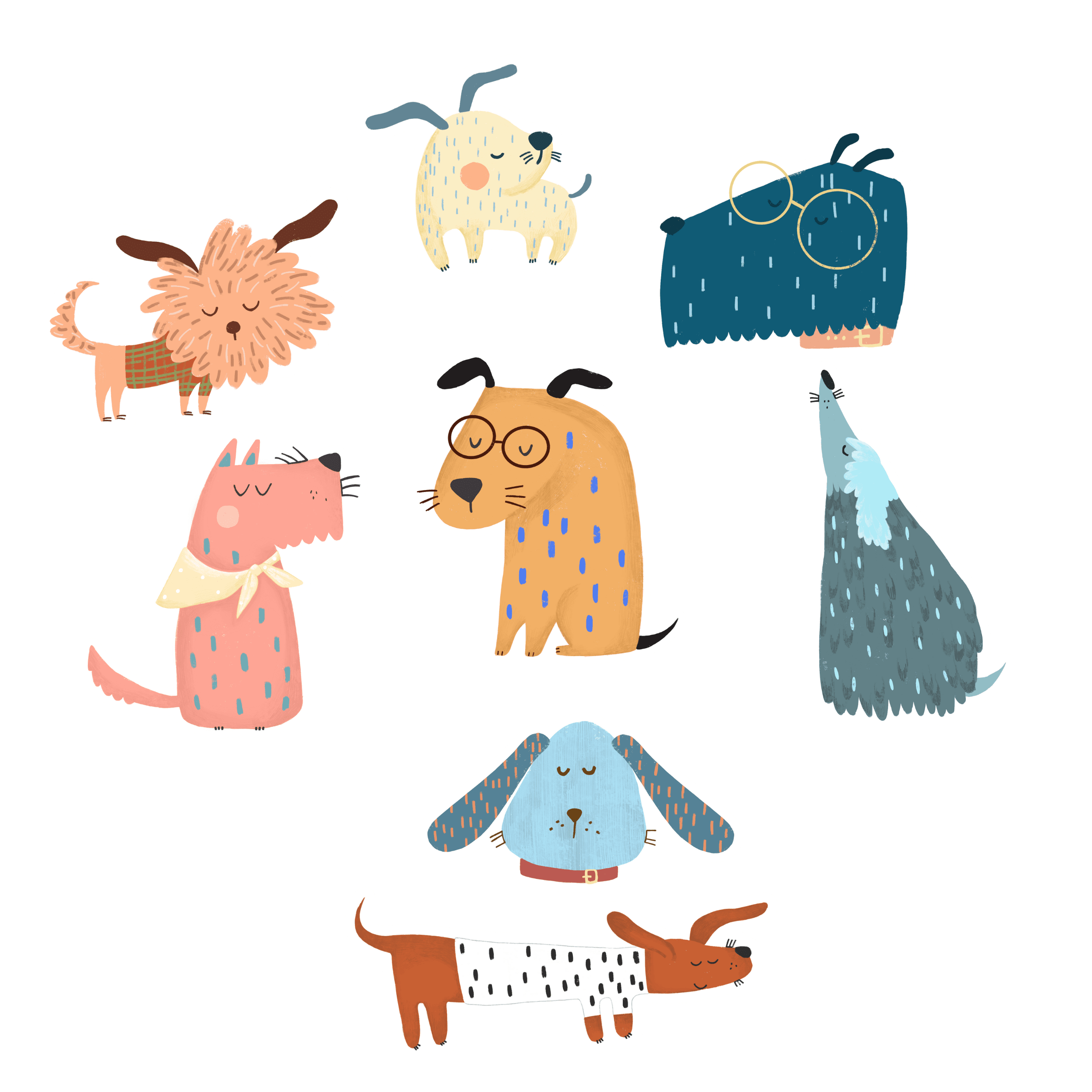 Dog Lover Stickers 01 - Sticker Packs - Love Stickers UK | Handmade ...