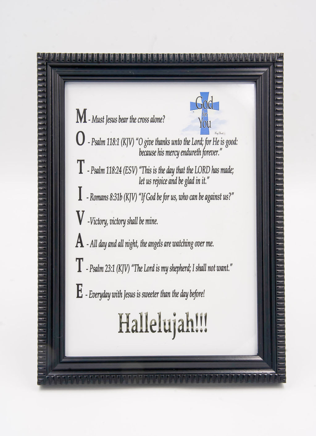 Framed Motivate for Desk - Framed Quotes - God for You and Me ...