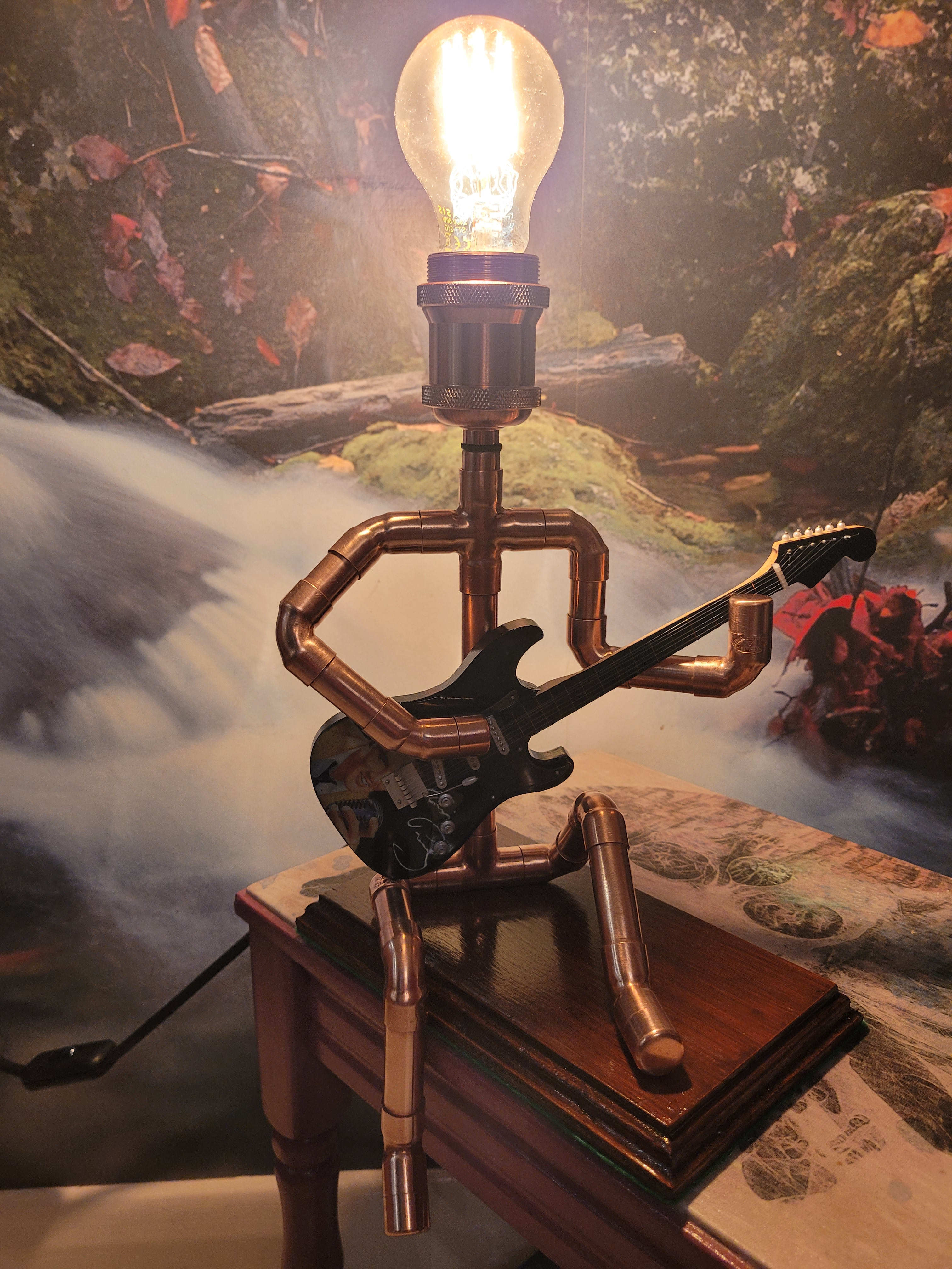 Guitar Man Lamps - Copper Lamps - Copper Lighting Designs | Handmade ...