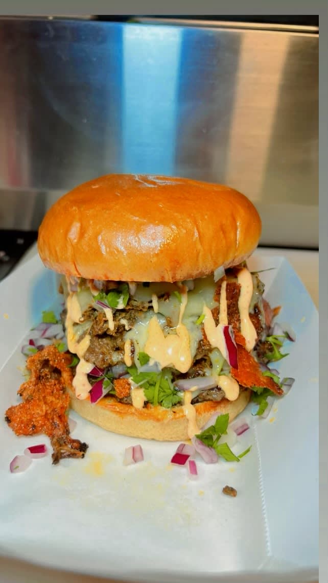 Birria Smash Burger - Food Menu - Simmer Down - Food Truck - Orlando