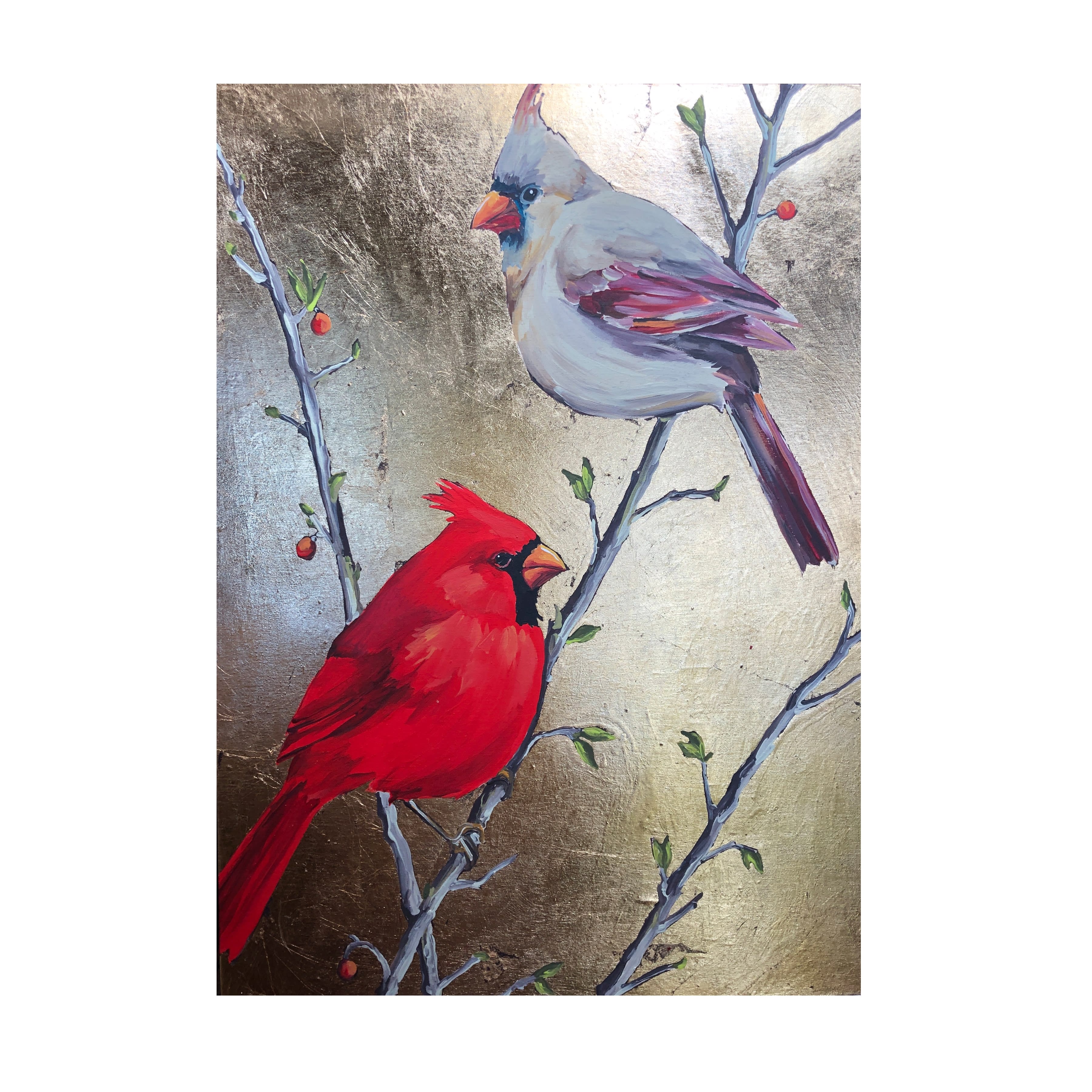 Cardinal Pair by Kelly Magee - KELLY MAGEE - Dutch Alley Artist's Co-Op ...