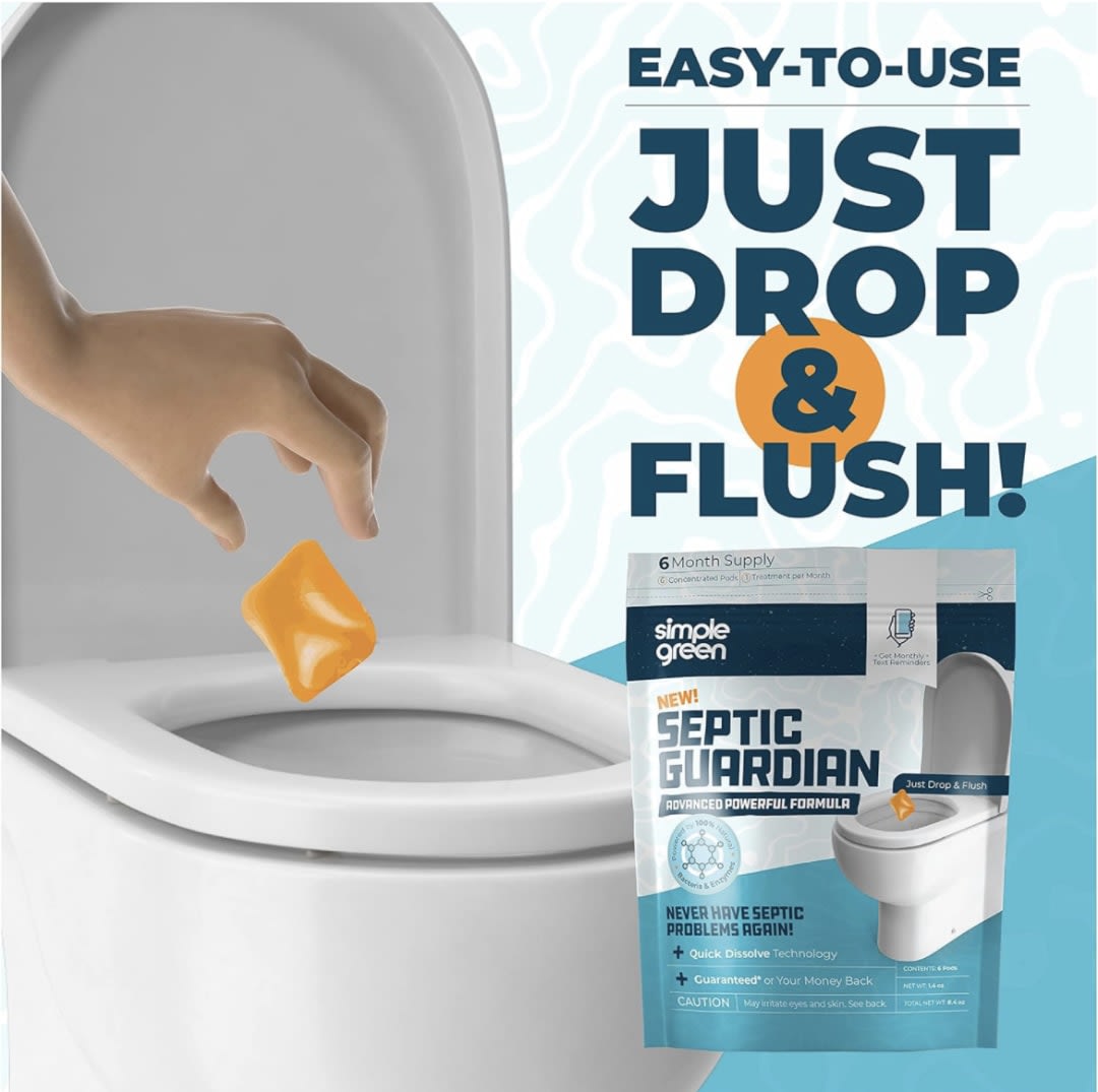 Simple Green Septic Guardian 6 Month Supply of Dissolvable Easy Flush ...