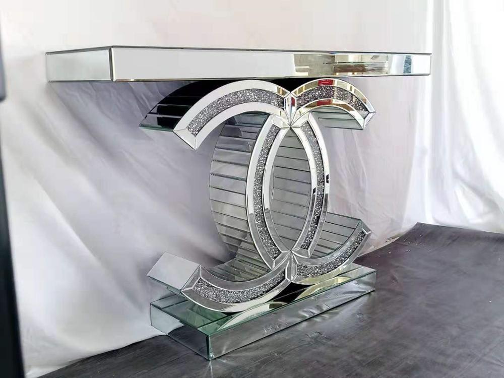 CC Diamond Crush Mirrored Console Table 120CM - Console Tables - Me and ...