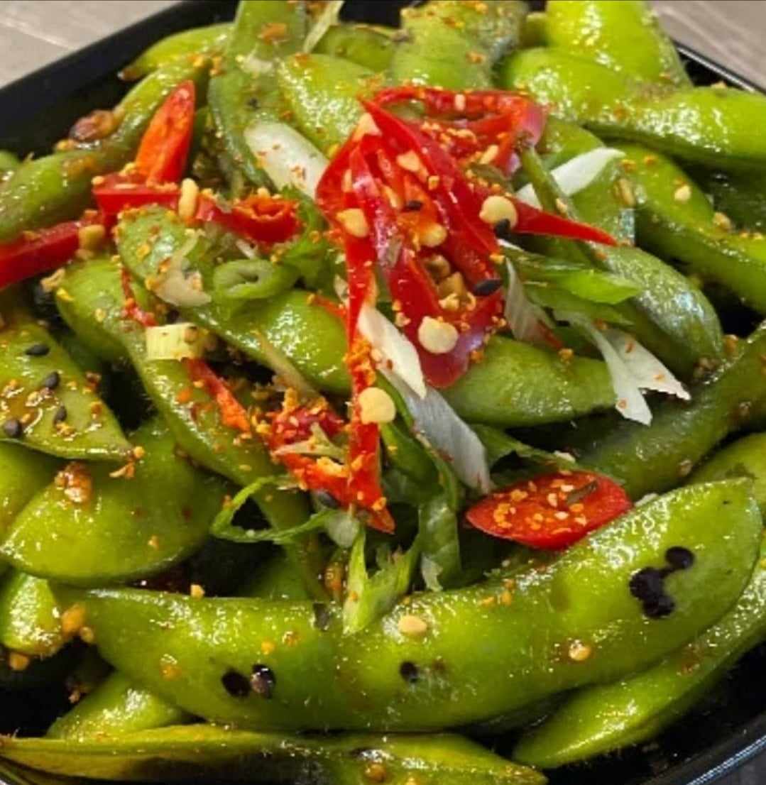 Spicy Edamame - Starters / Sides - Inaruku Sushi | Japanese Restaurant ...