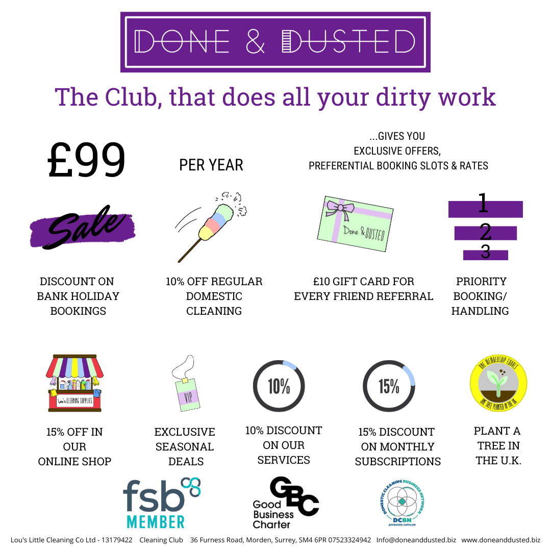 Cleaning Club - Membership - Done & Dusted | Complete Cleaning Services ...
