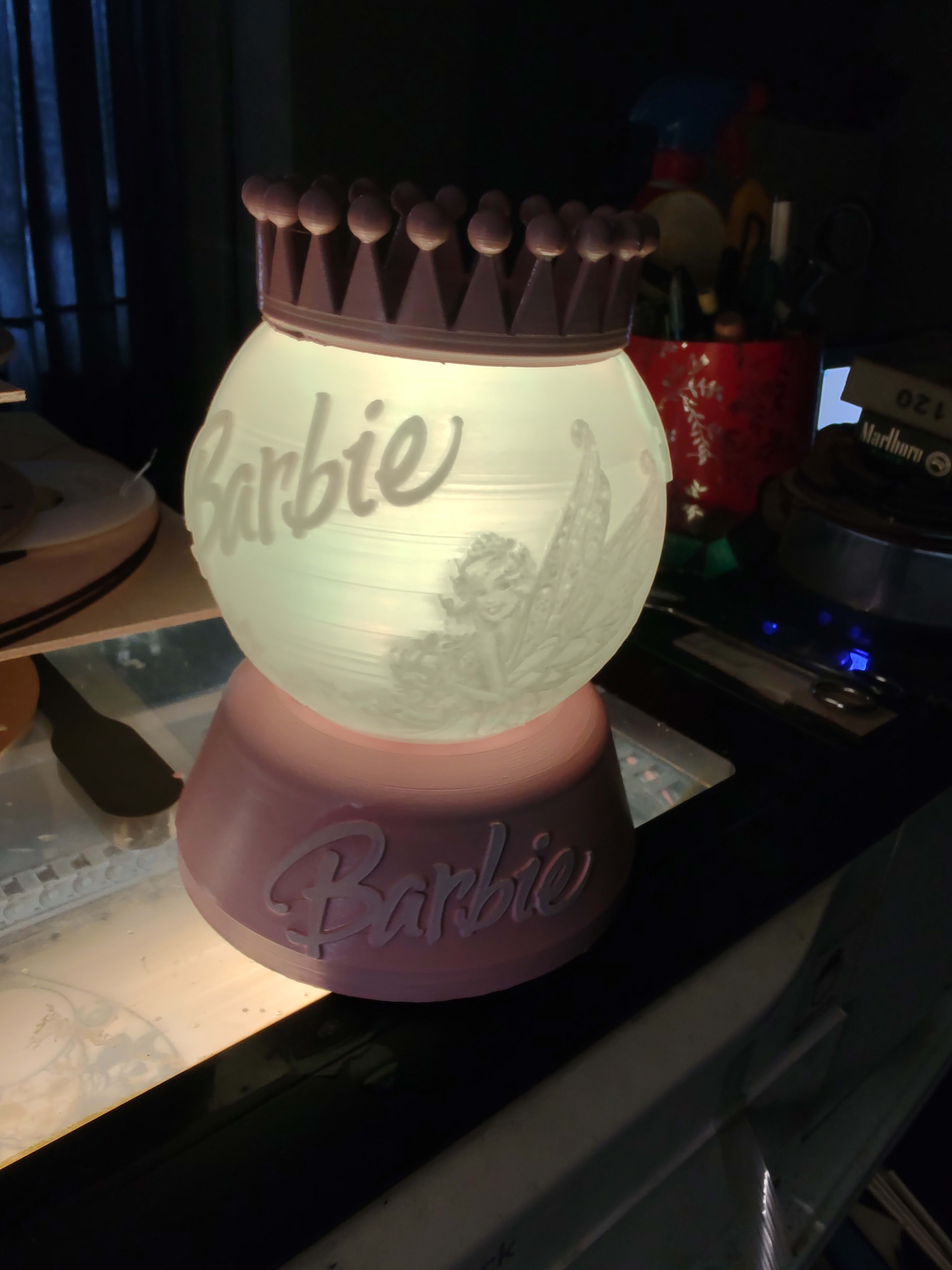 Barbie nightlight - 3D printed products - Perry's Crafts - Engravings ...