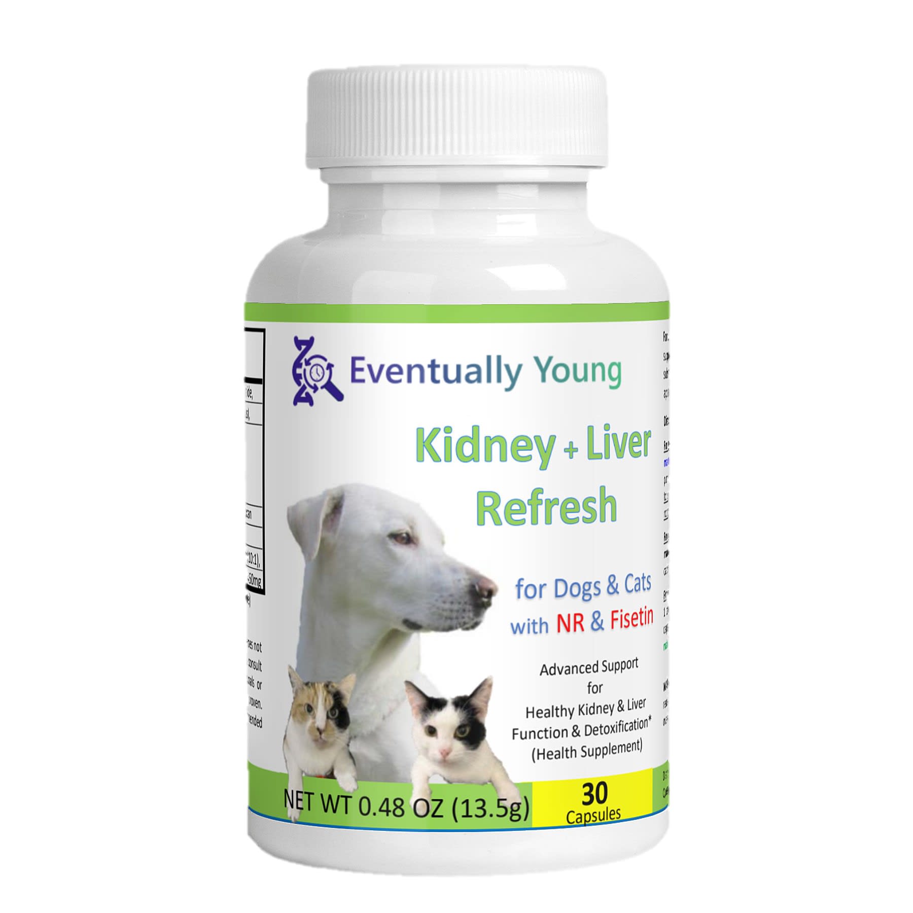 Kidney + Liver Refresh for Dogs & Cats (30 Capsules)* - Pet Longevity ...