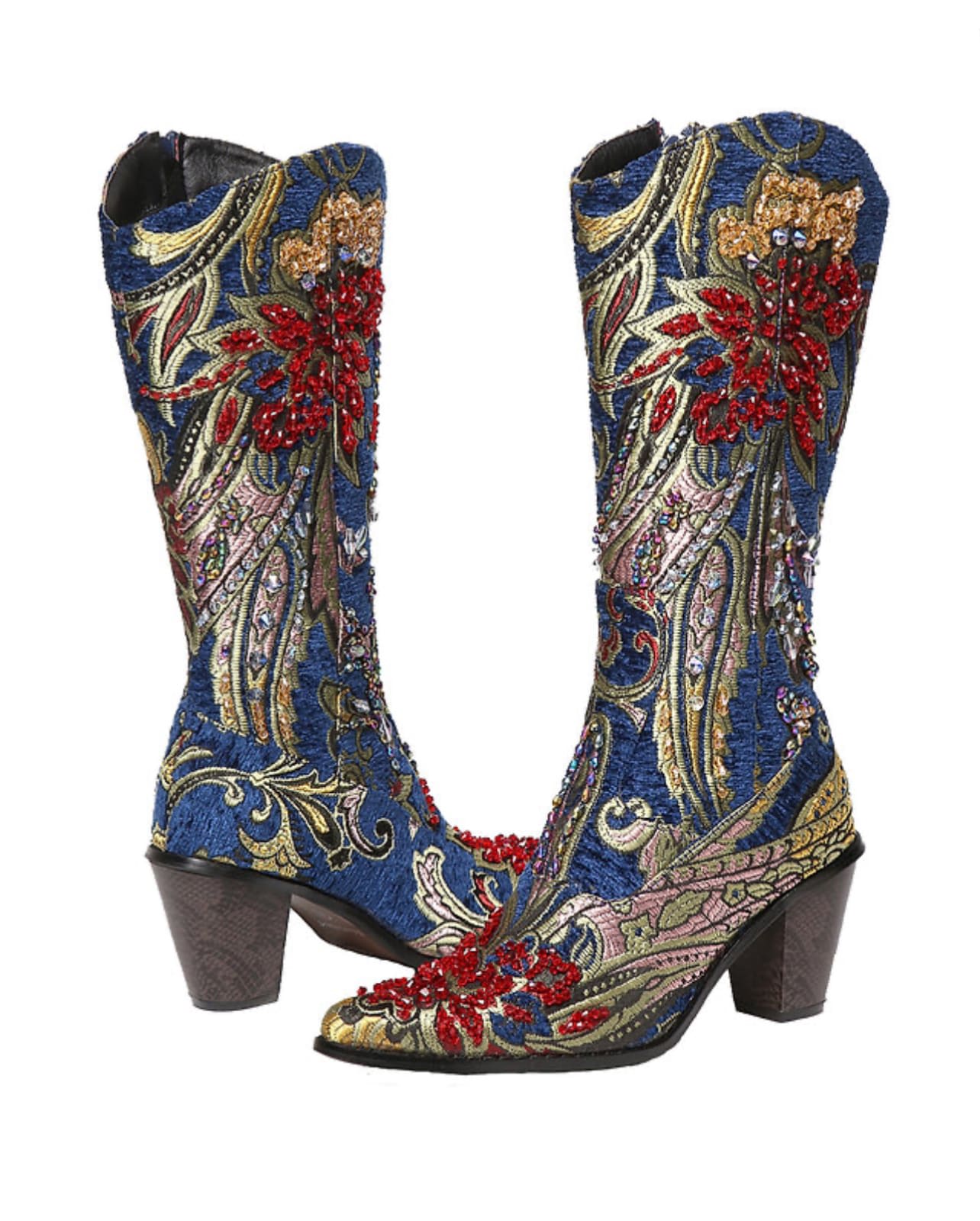 Helen’s Heart Brocade Boots - HELENS HEART BROCADE BOOTS - Elegant ...
