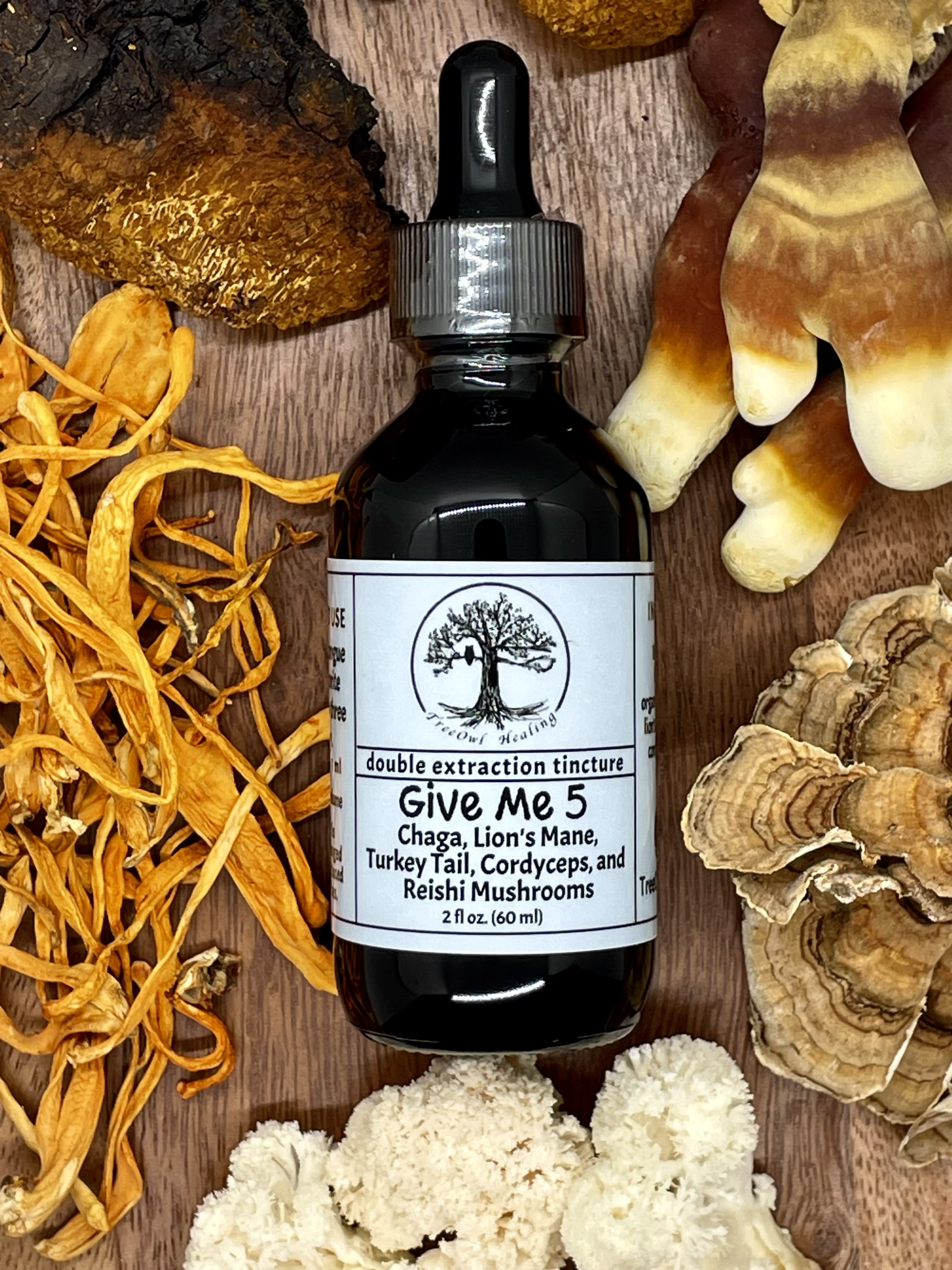 Organically Grown Double Extract Mushroom Tincture or Elixir ...
