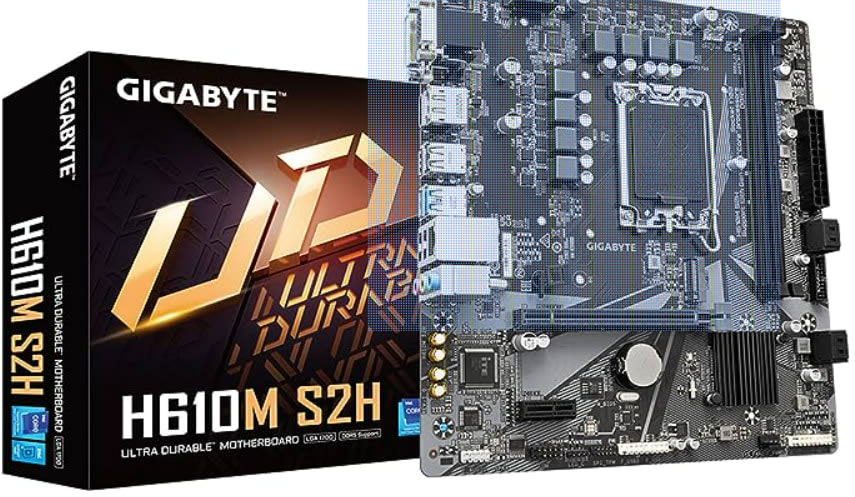GIGABYTE H610M S2H (H610/ Intel/LGA 1700/ Micro ATX/ DDR5 Motherboard