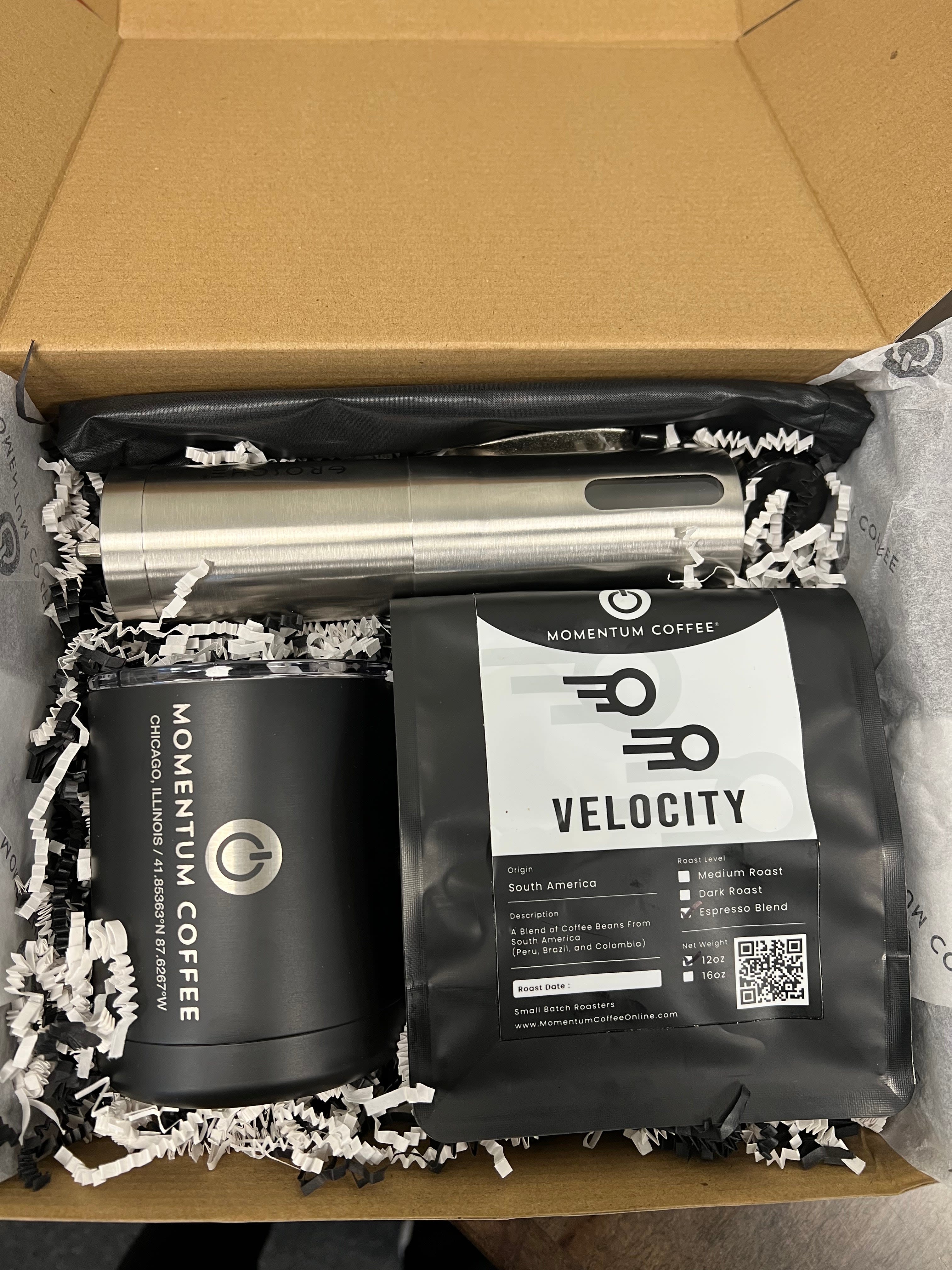 Momentum Coffee Gift Box - Rise and Grind - Coffee Boxes - Momentum ...