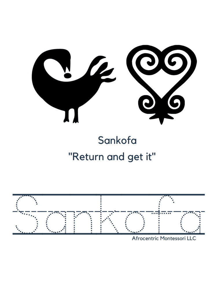 Sankofa Learning Pack - Coloring/Tracing Sheets - Afrocentric ...