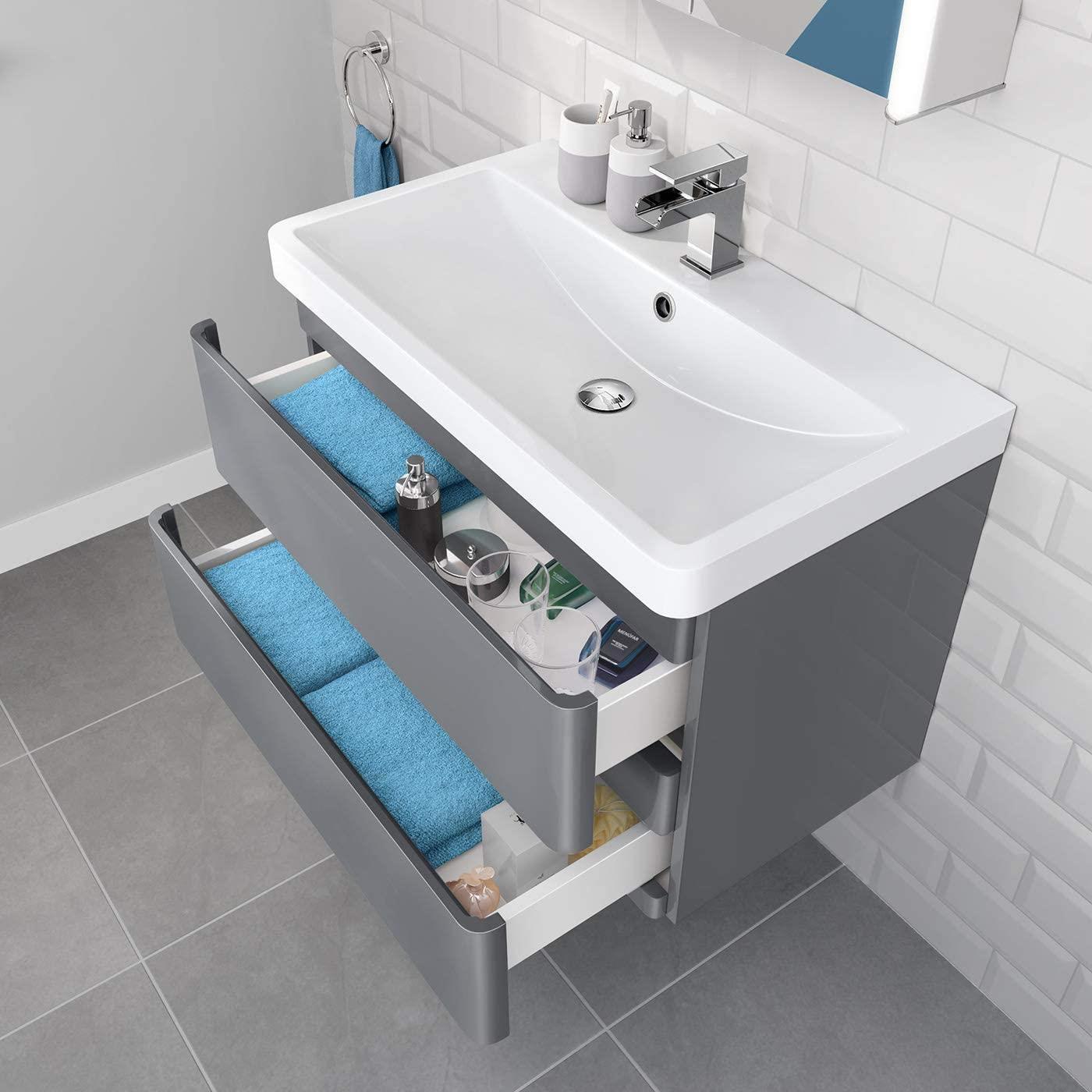 800 Wall Hung Vanity Unit with Basin - Bathroom Furniture - Axholme ...