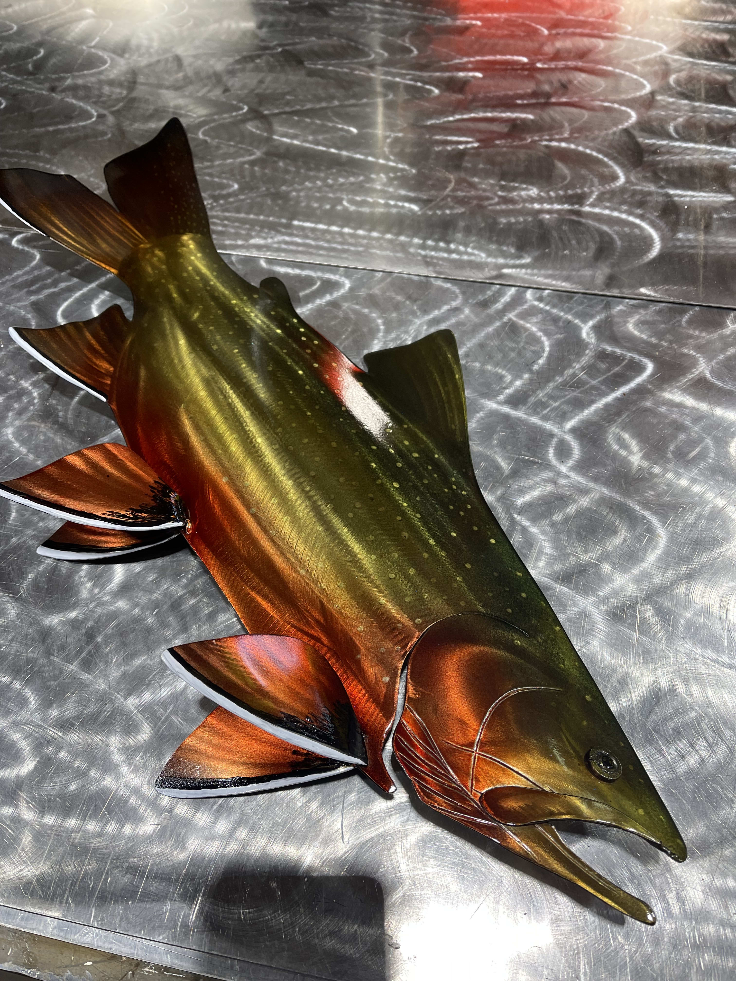 #910 - Splake 26” - SHOP Metal Artwork - Jerry Ross Custom Metal ...