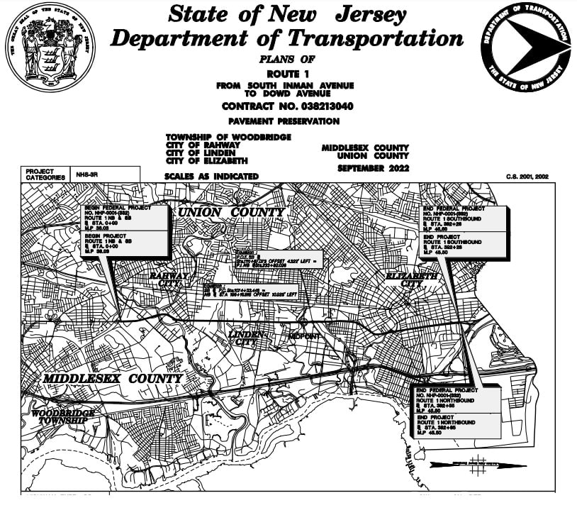 Route 1, South Inman Avenue to Dowd Avenue Federal project no: nhp-0001 ...