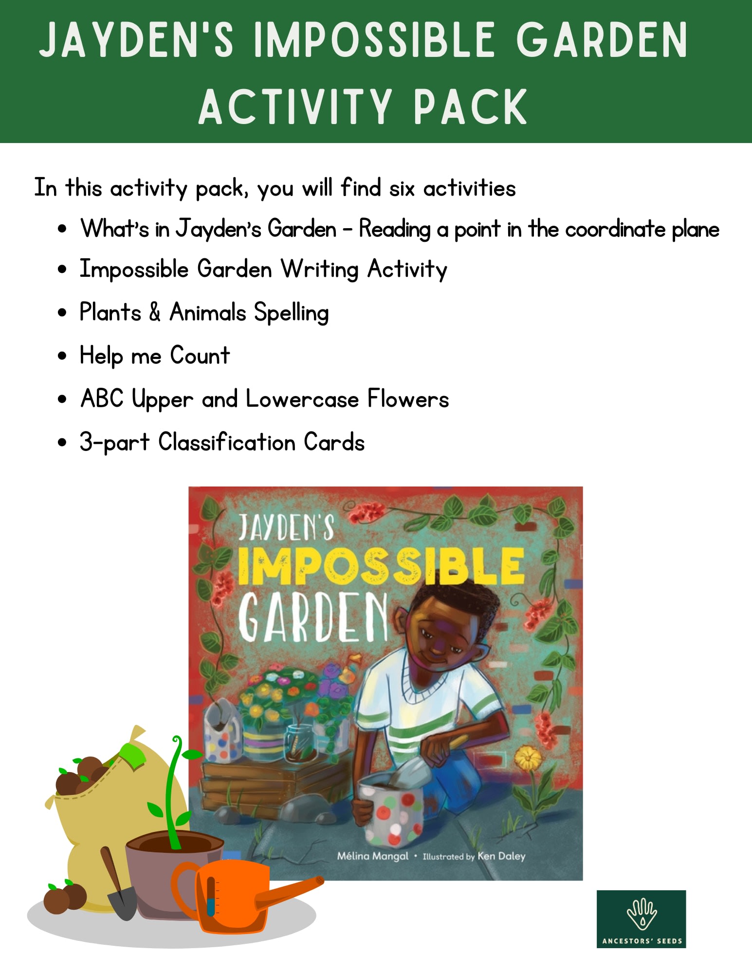 Jayden's Impossible Garden Activity Pack - Printables - Afrocentric ...