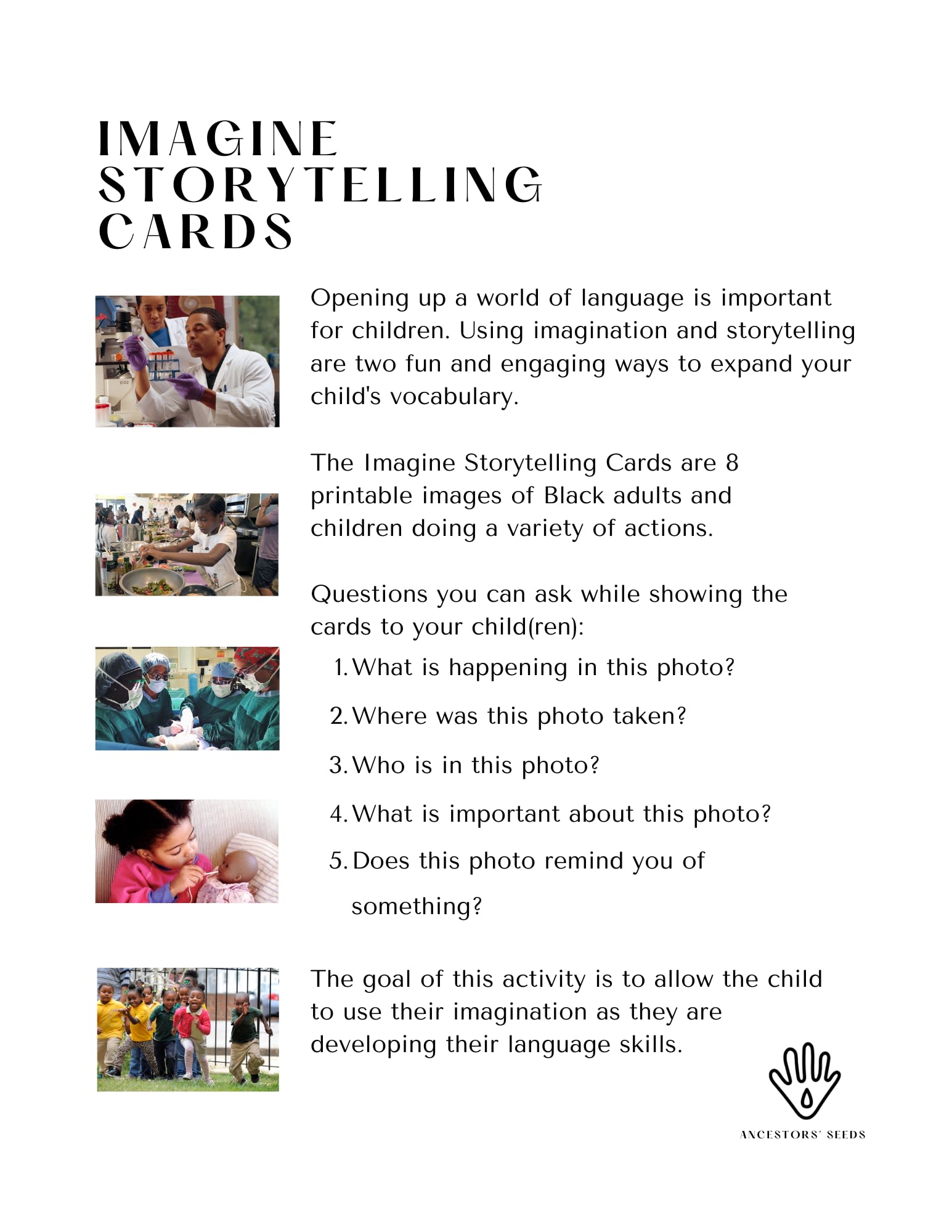 Imagine Storytelling Cards - Printables - Afrocentric Montessori ...