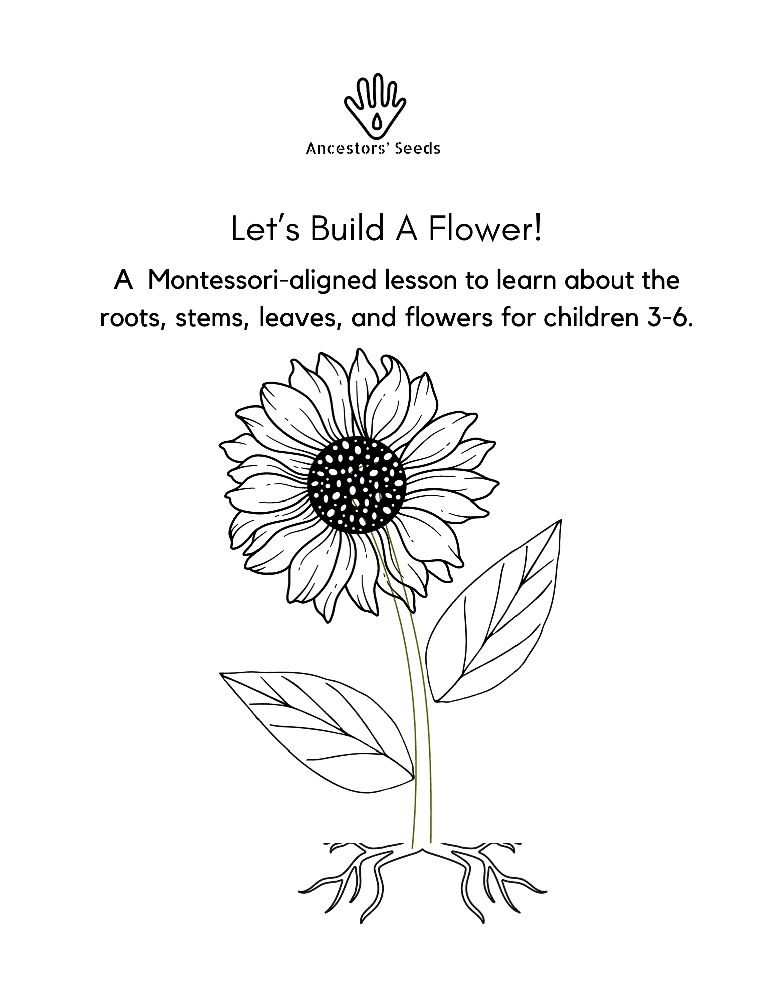 Let's Build a Flower Lesson - Printables - Afrocentric Montessori ...