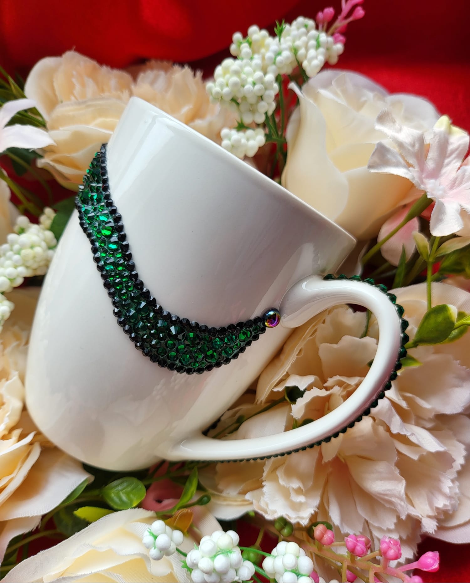 Rhinestone Mug "Emerald green" - Personalised mugs - ADA BLING UP LTD ...