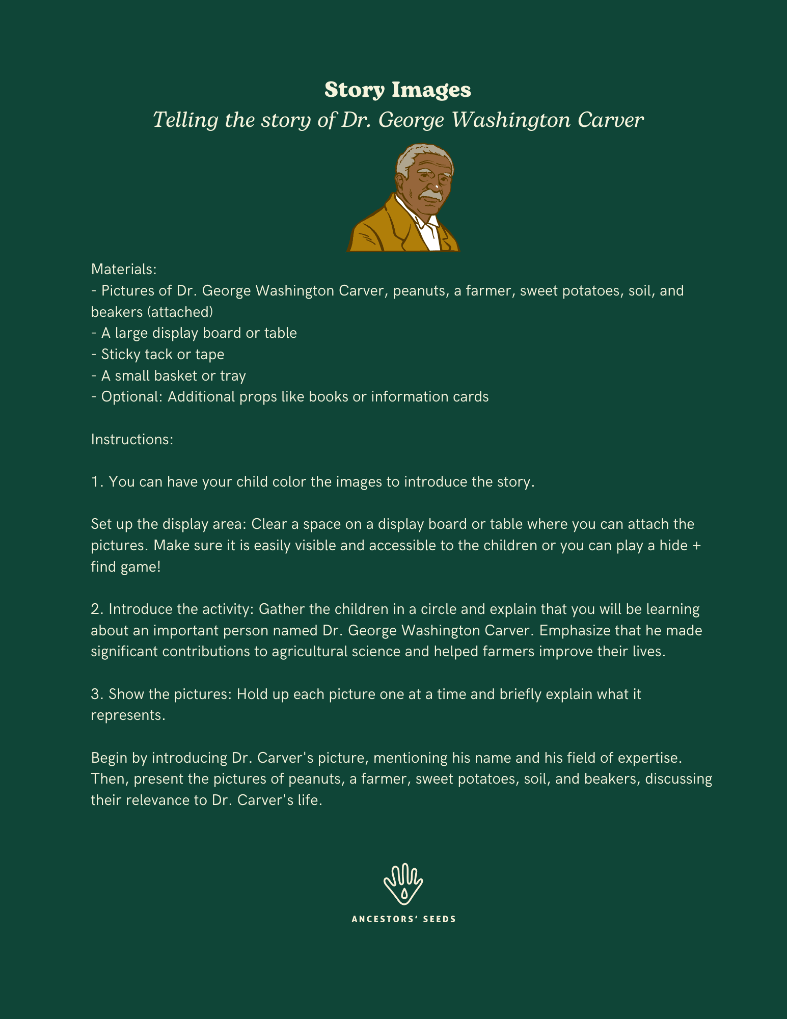 Story Images Telling the story of Dr. George Washington Carver