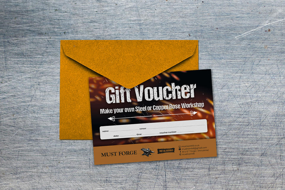 Copper rose workshop voucher - Vouchers - MUST Forge | Blacksmith Metal ...